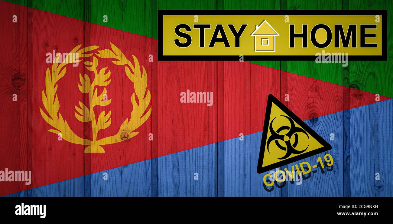 Flag of the Eritrea in original proportions. Quarantine and isolation ...