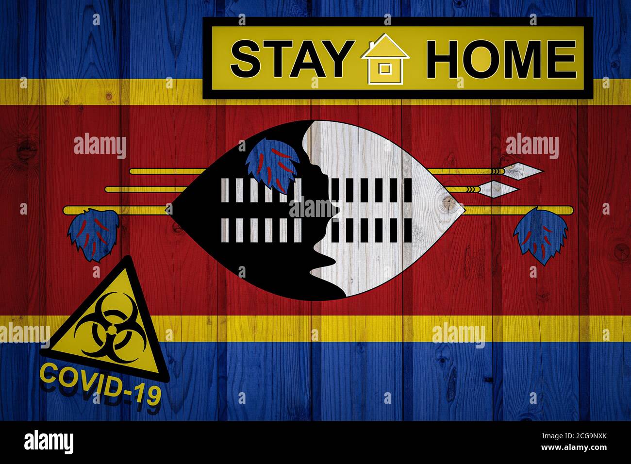 Flag of the Eswatini in original proportions. Quarantine and isolation ...