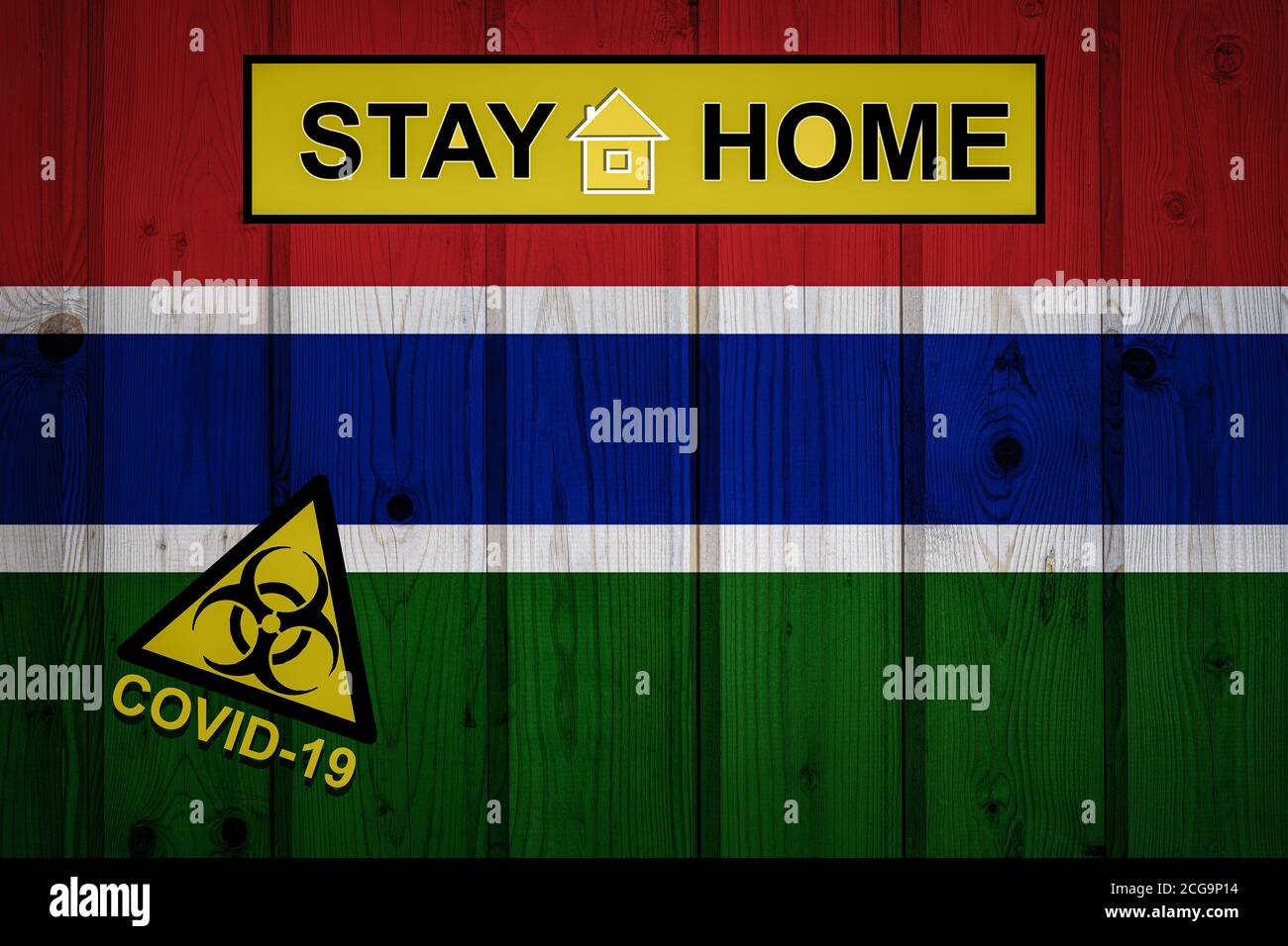 Flag of the Gambia in original proportions. Quarantine and isolation ...