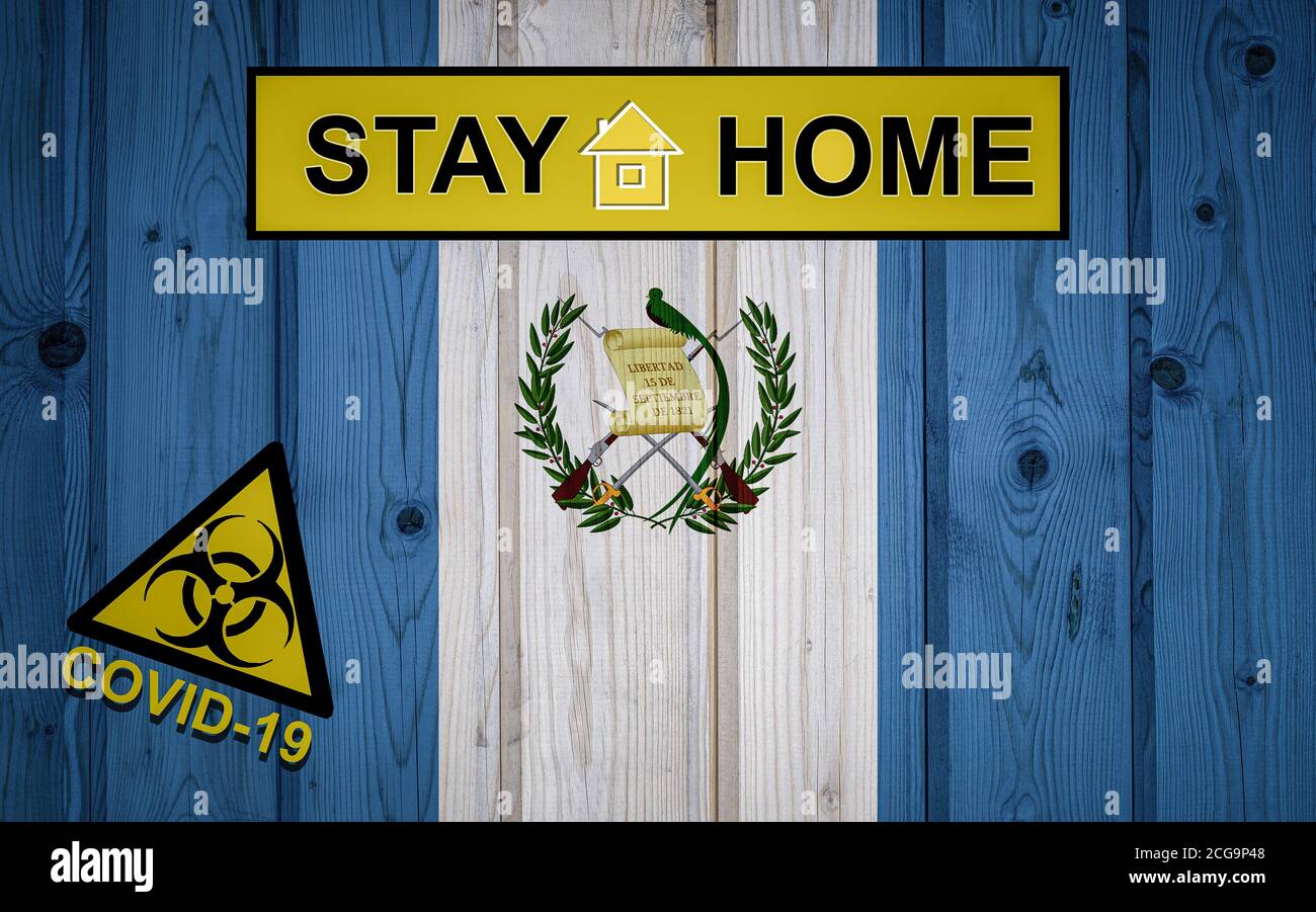 Flag of the Guatemala in original proportions. Quarantine and isolation ...