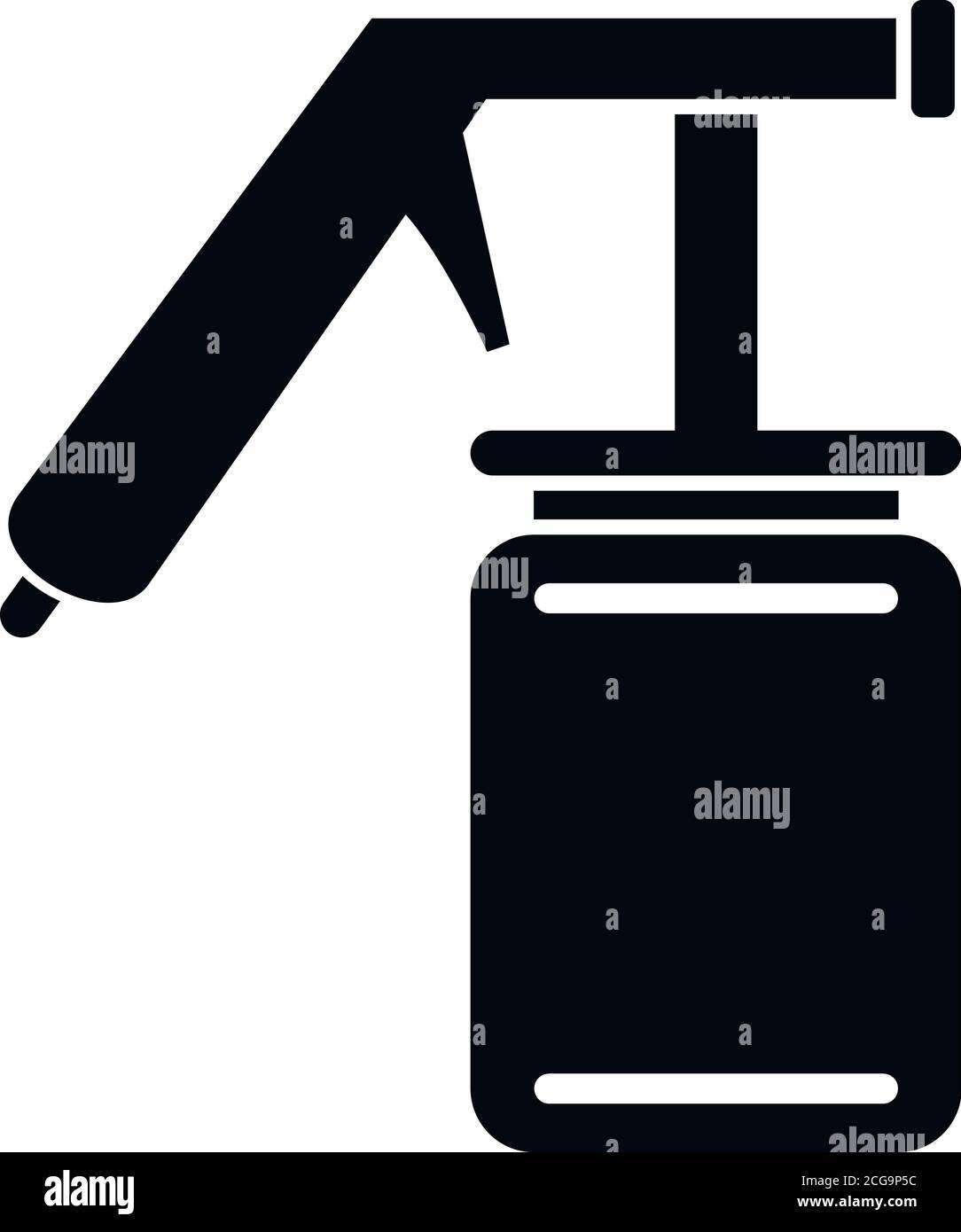 Aircraft repair paint spray icon. Simple illustration of aircraft ...