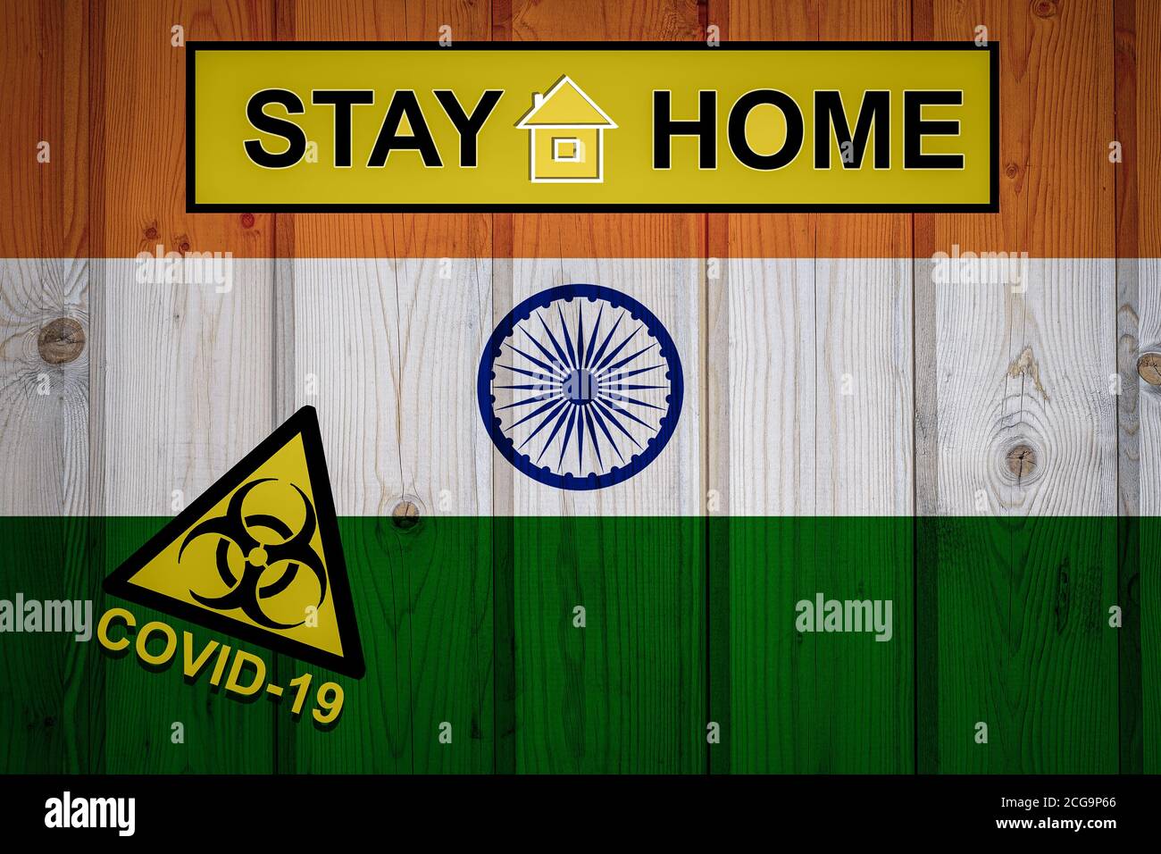 Flag of the India in original proportions. Quarantine and isolation ...