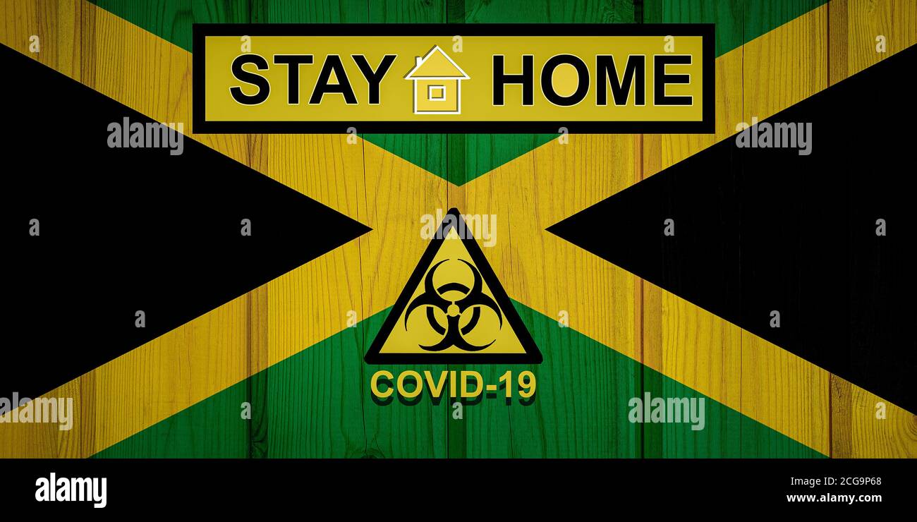 Flag of the Jamaica in original proportions. Quarantine and isolation ...