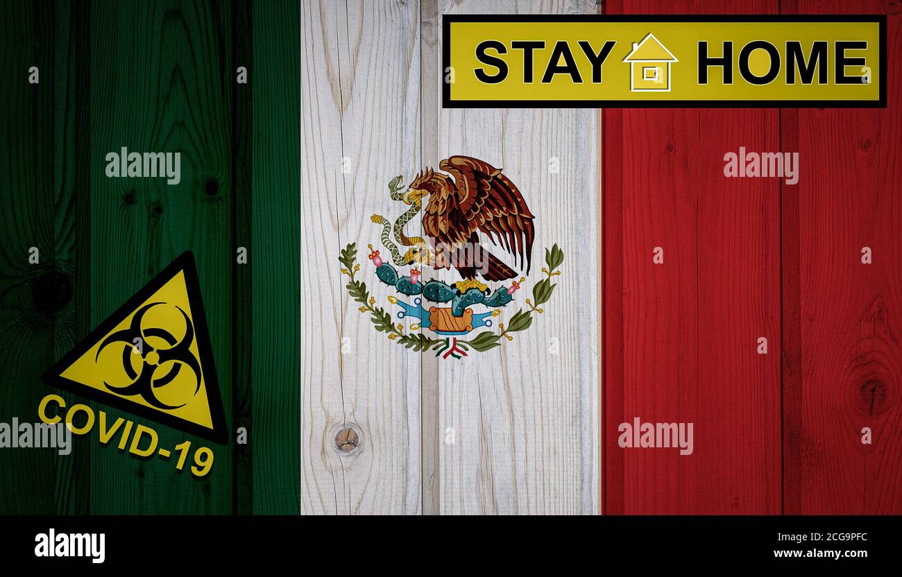 Flag of the Mexico in original proportions. Quarantine and isolation ...