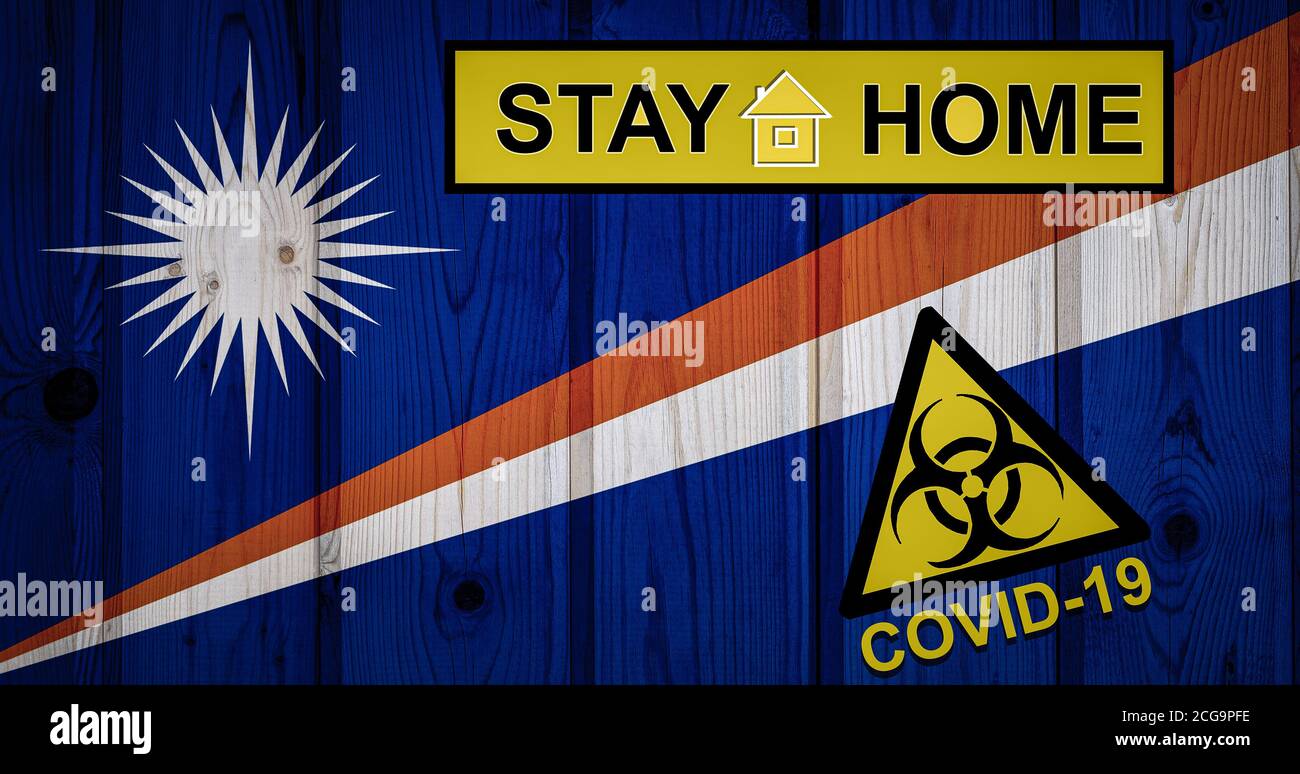 Flag of the Marshall Islands i in original proportions. Quarantine and ...