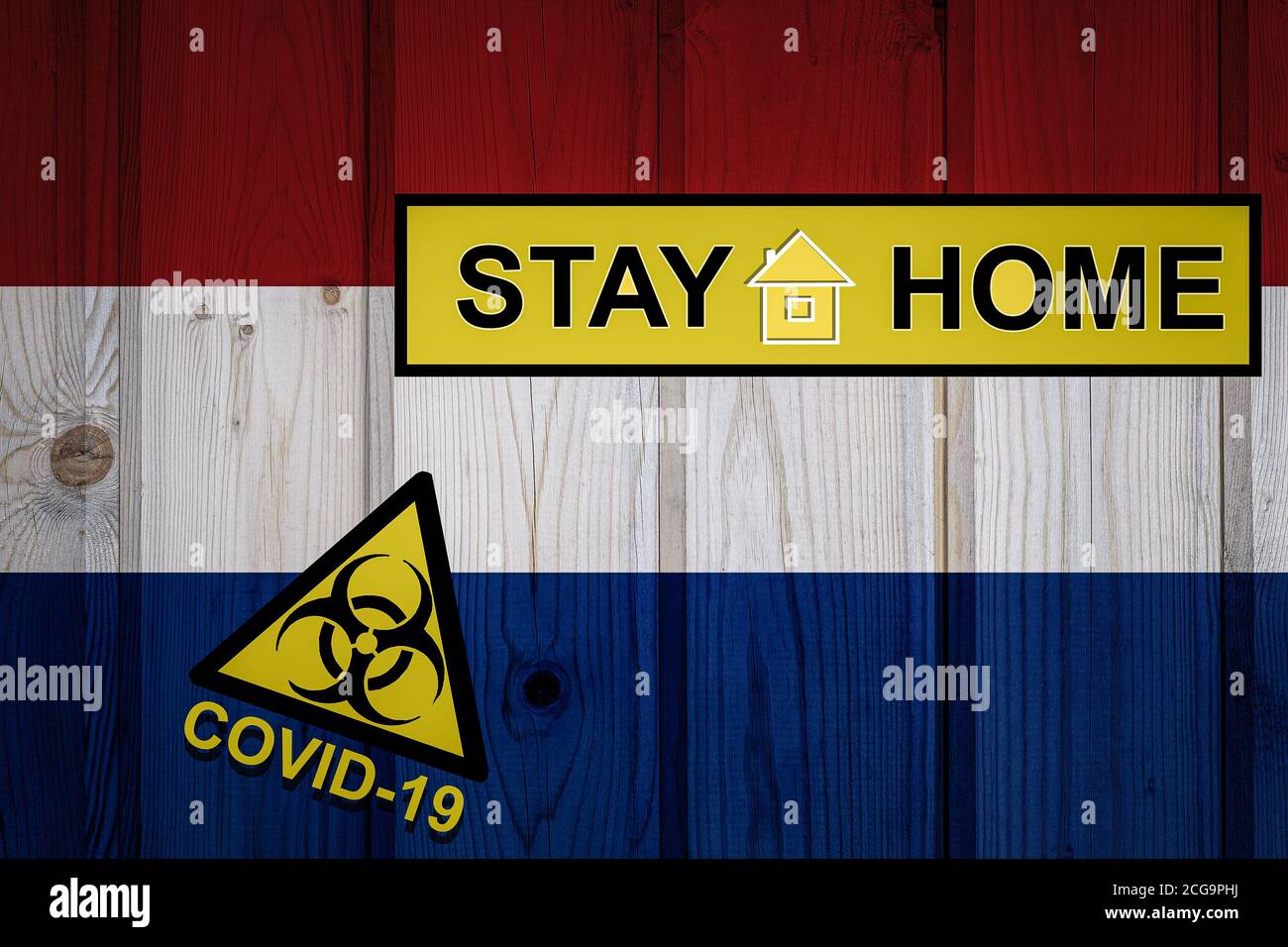 Flag of the Netherlands in original proportions. Quarantine and ...