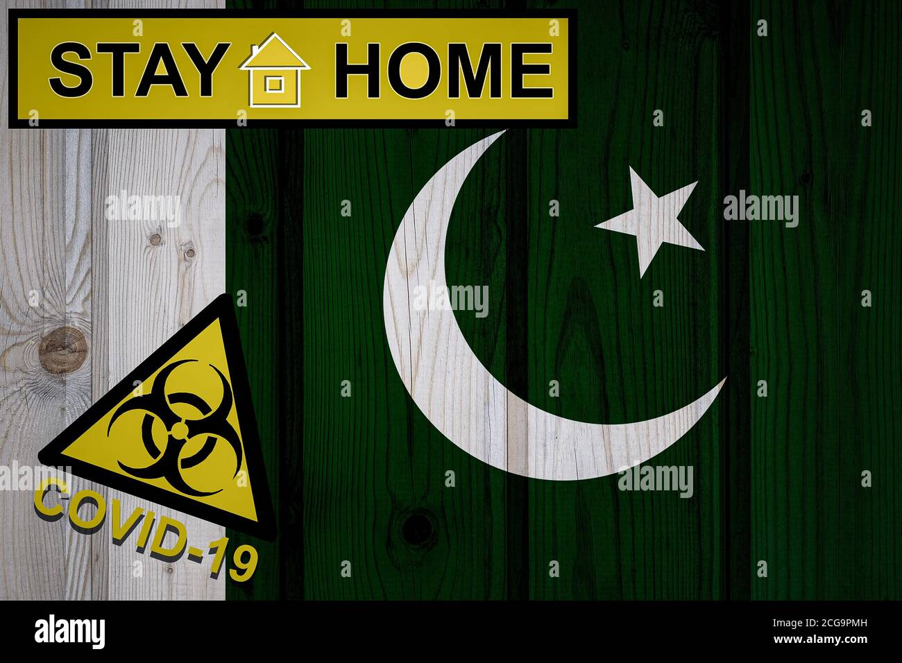 Flag of the Pakistan in original proportions. Quarantine and isolation ...