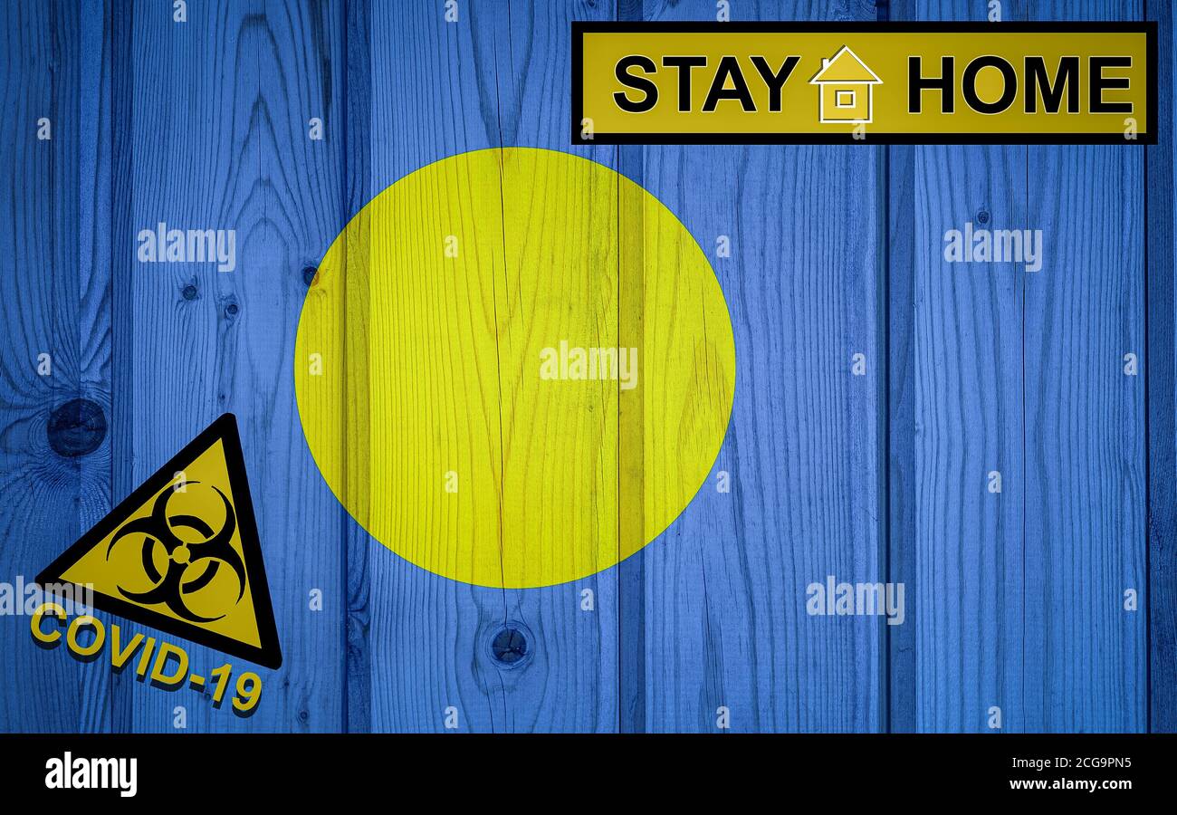 Flag of the Palau in original proportions. Quarantine and isolation ...