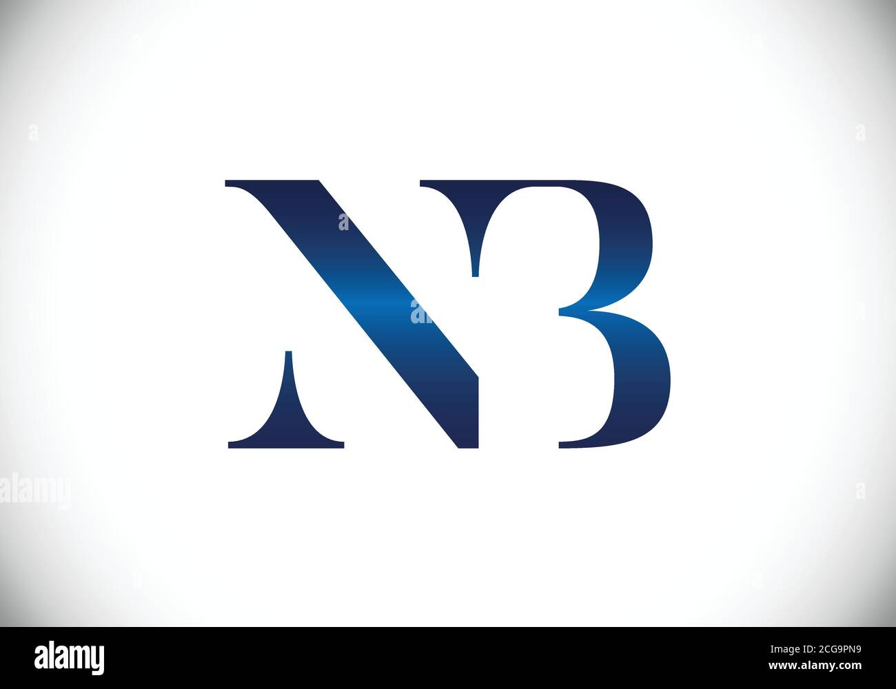 Initial Monogram Letter N B Logo Design Vector Template. N B Letter ...