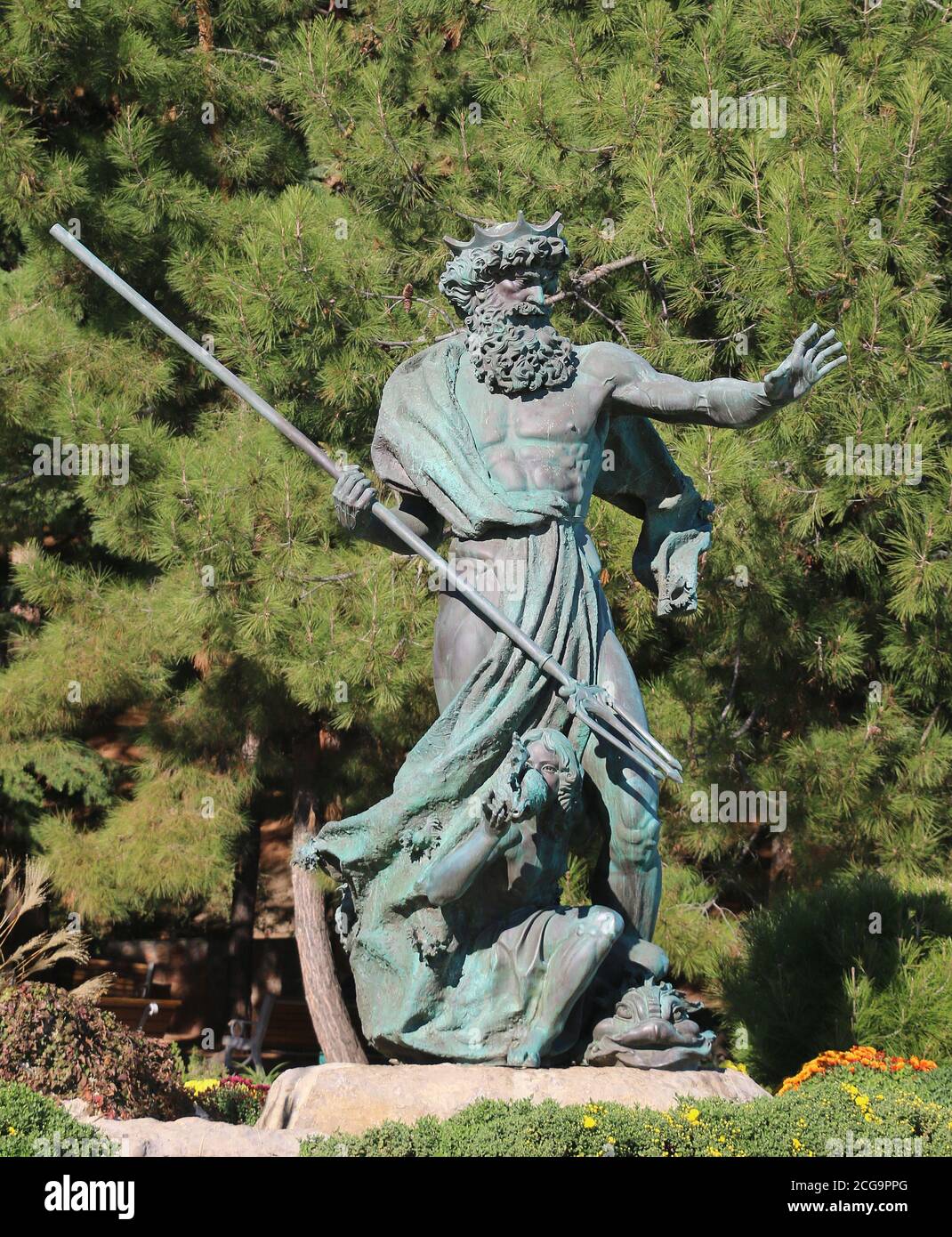 Bronze statue of Poseidon - God of the sea Stock Photo - Alamy