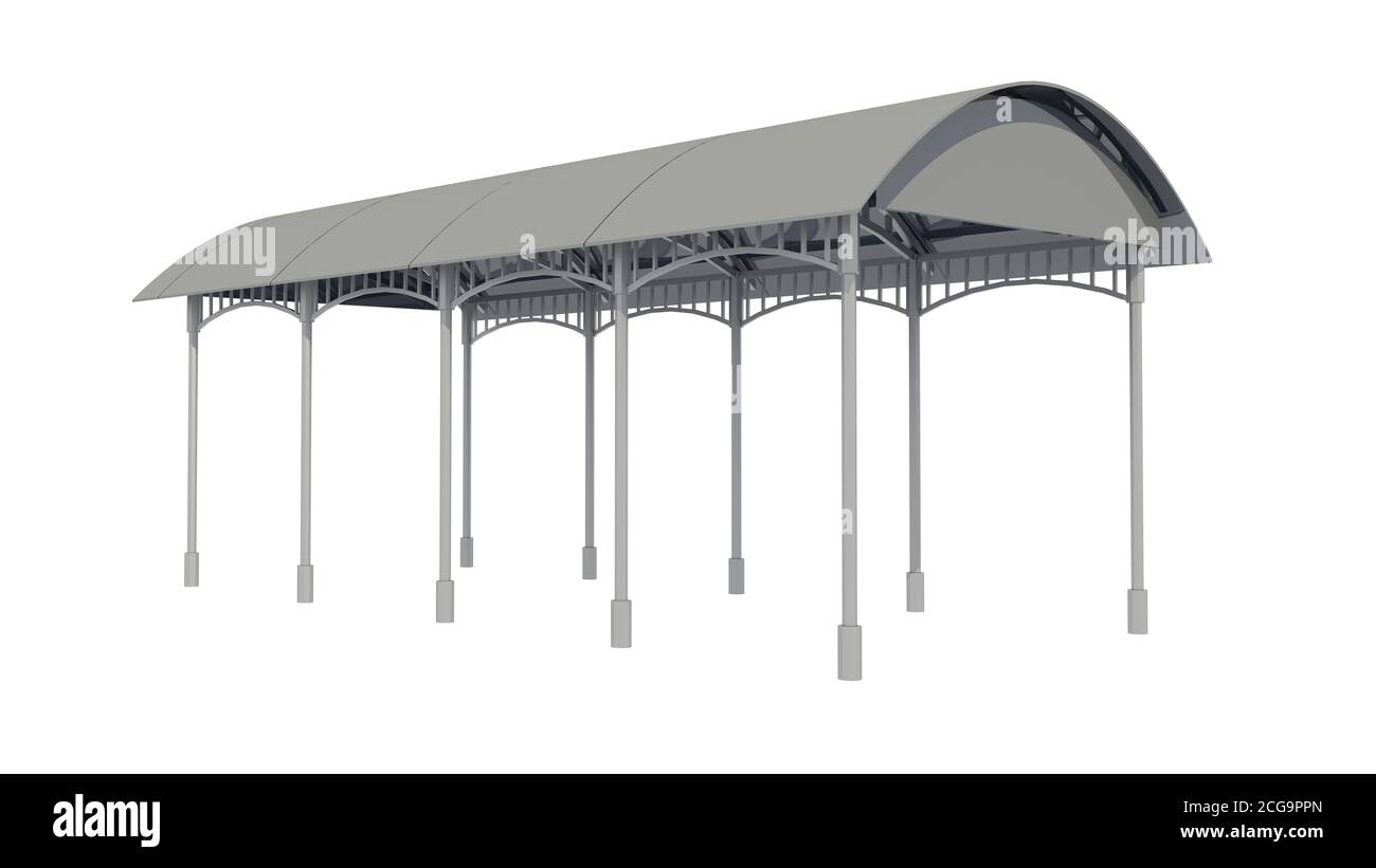 3D illustration of Metal canopy isolated on white Stock Photo - Alamy