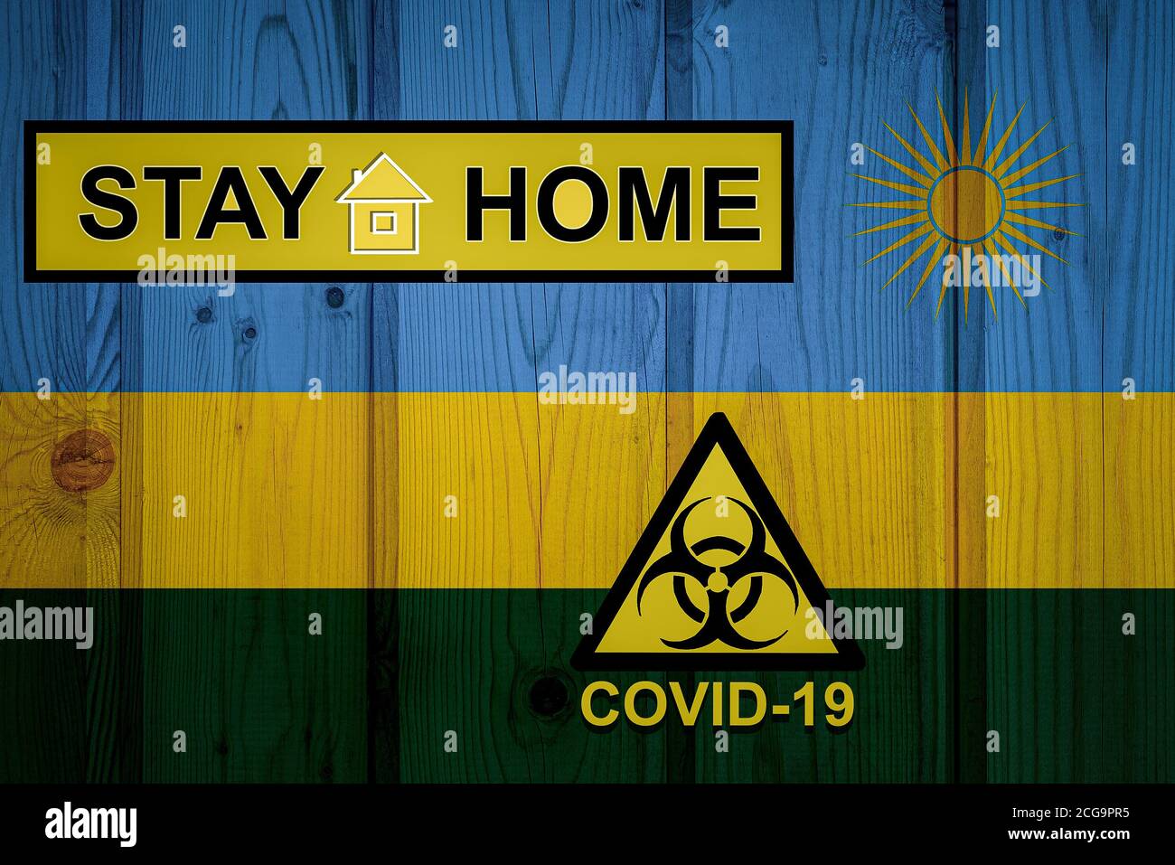 Flag of the Rwanda in original proportions. Quarantine and isolation ...