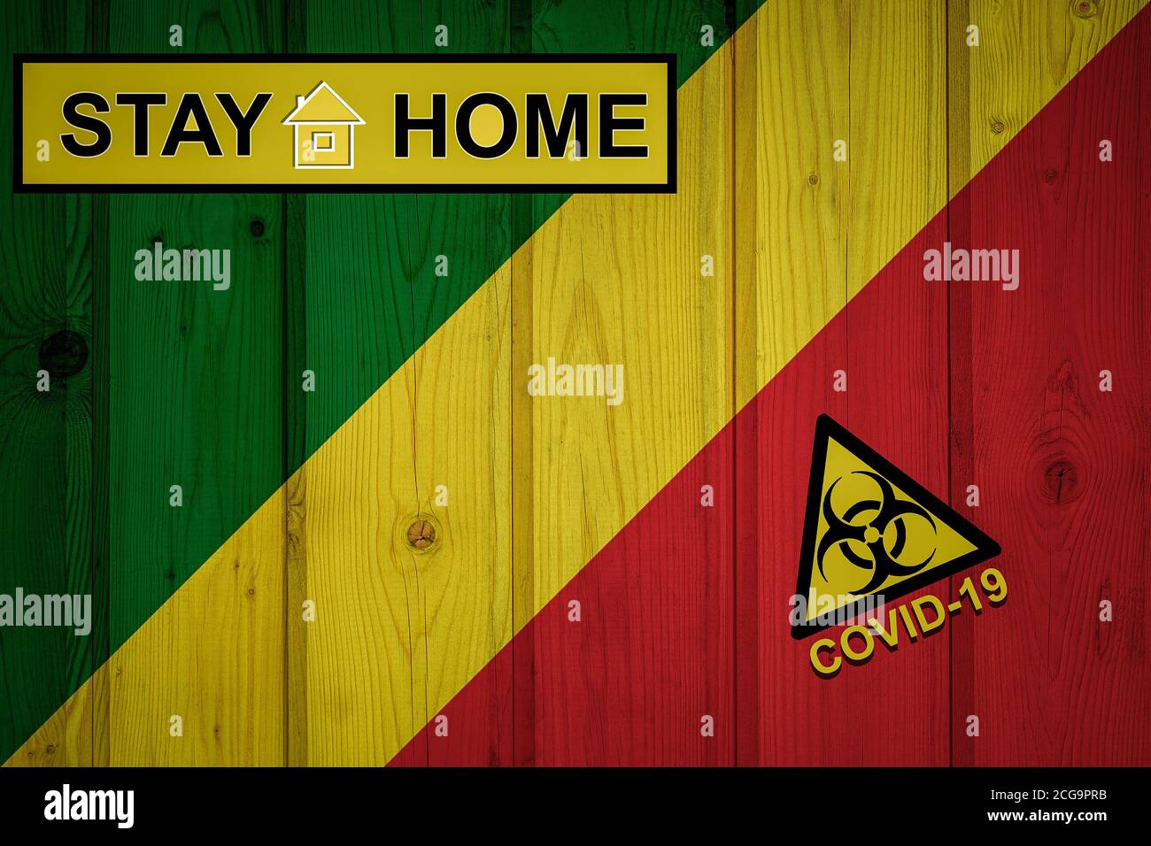 Flag of the Republic of the Congo in original proportions. Quarantine ...