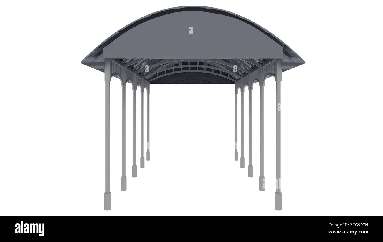 3D illustration of Metal canopy isolated on white Stock Photo - Alamy