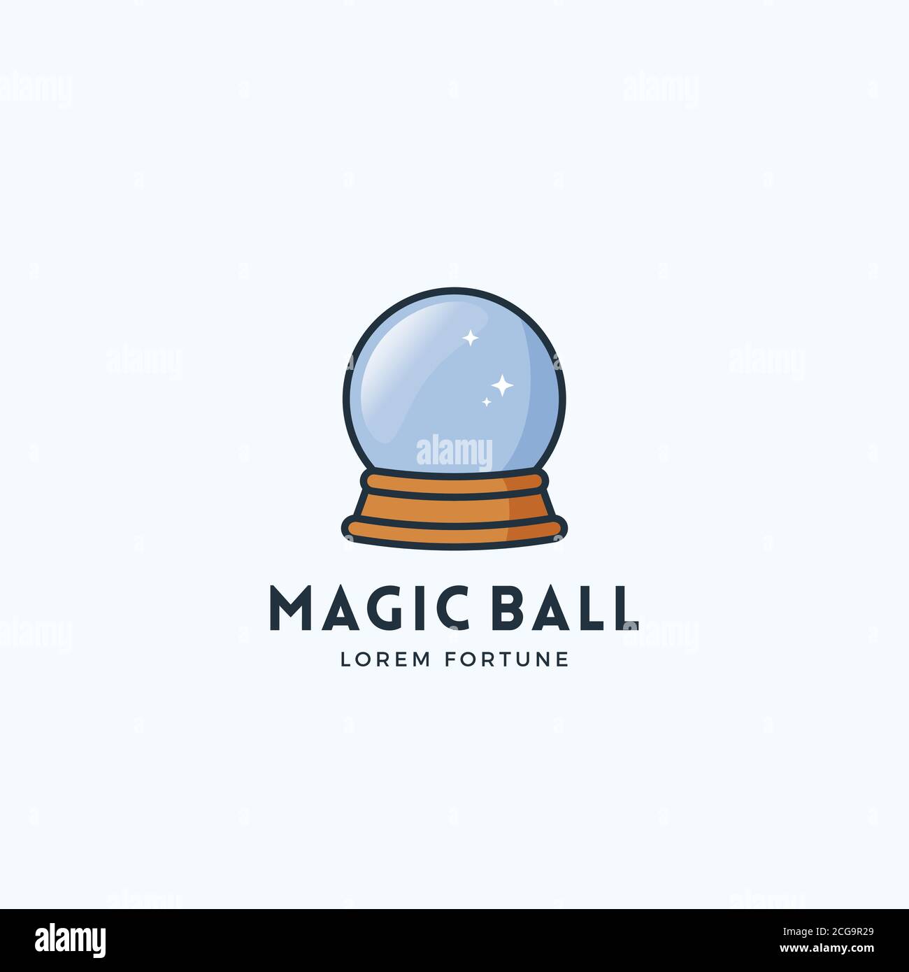 Magic Ball Abstract Vector Sign, Emblem or Logo Template. Fortune ...