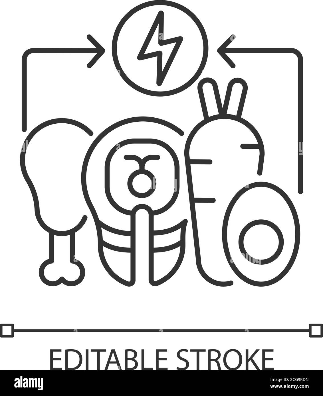 Energy value linear icon Stock Vector Image & Art - Alamy