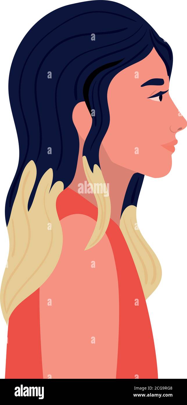 woman cartoon in side view vector design Stock Vector Image & Art - Alamy