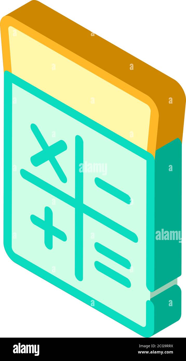 calculator gadget isometric icon vector isolated illustration Stock ...