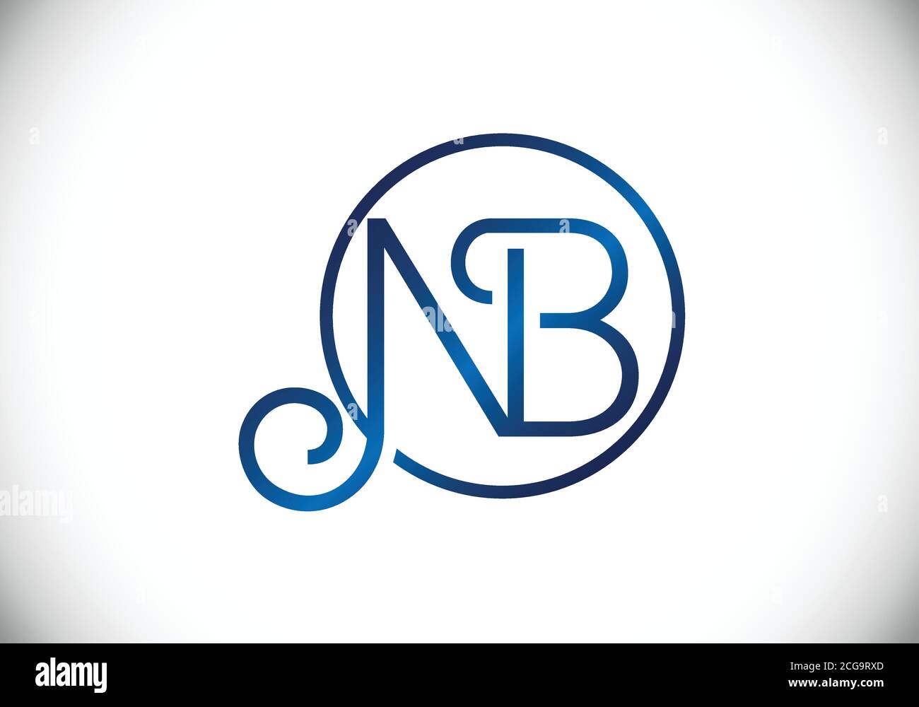 Initial Monogram Letter N B Logo Design Vector Template. N B Letter ...