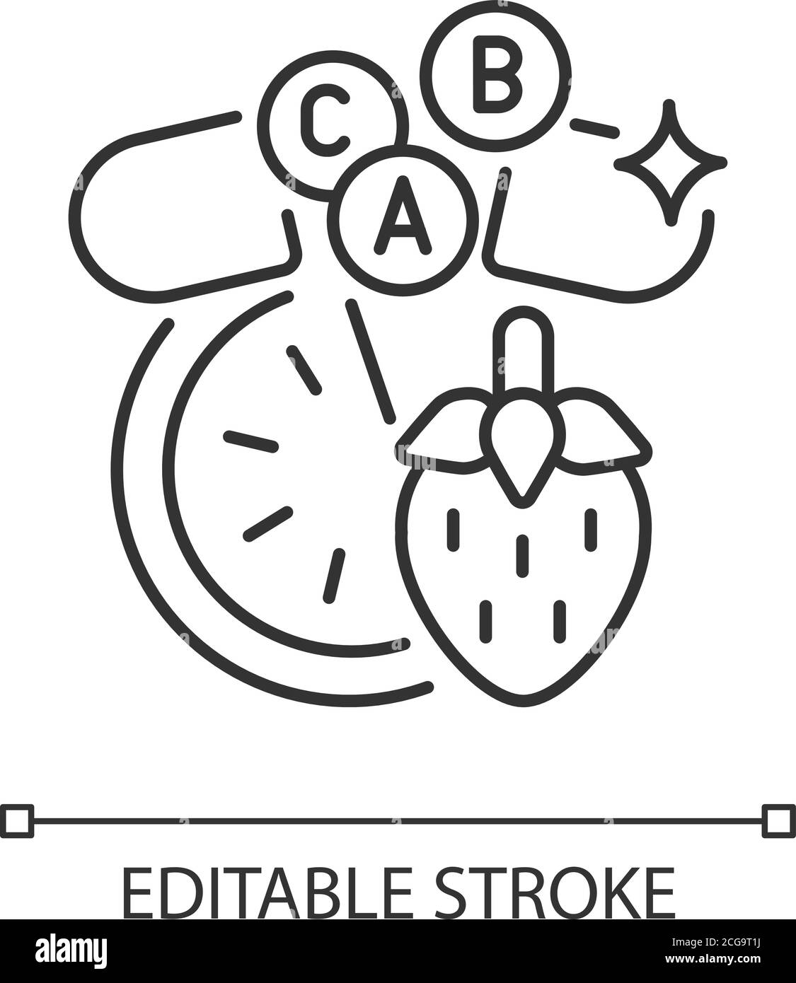 Vitamins and minerals linear icon Stock Vector Image & Art - Alamy