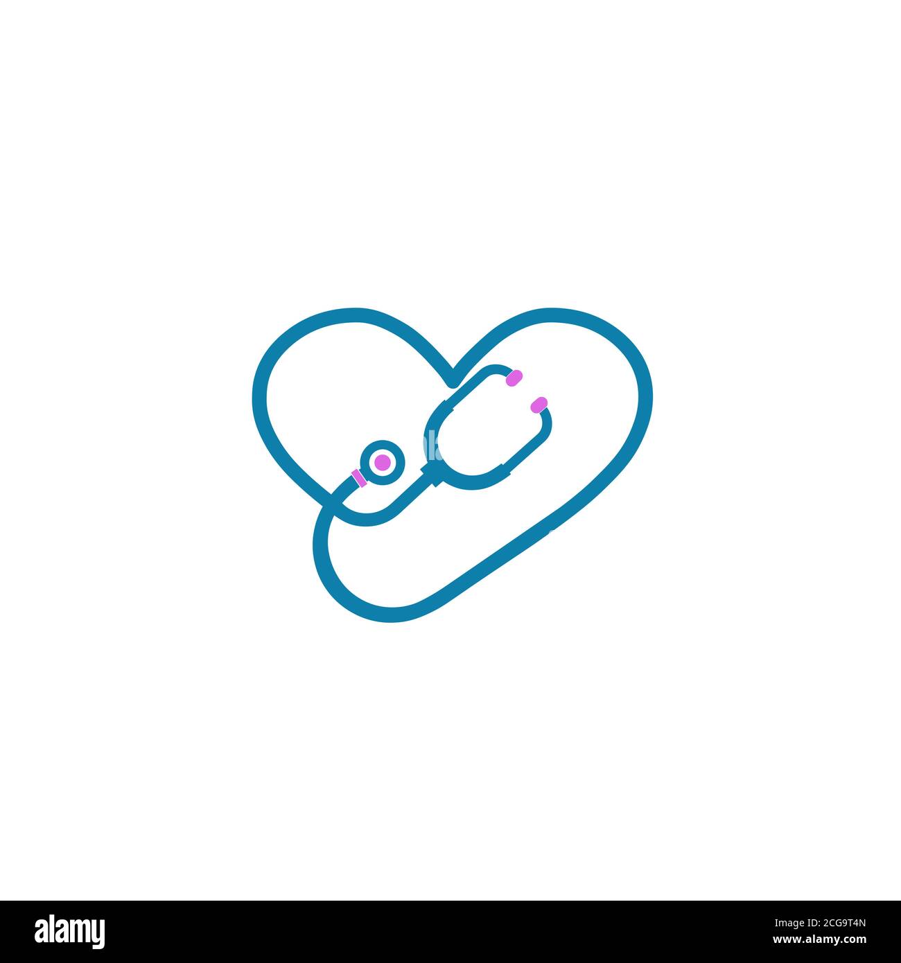 cardiology illustration vector logo design for medical and health care ...