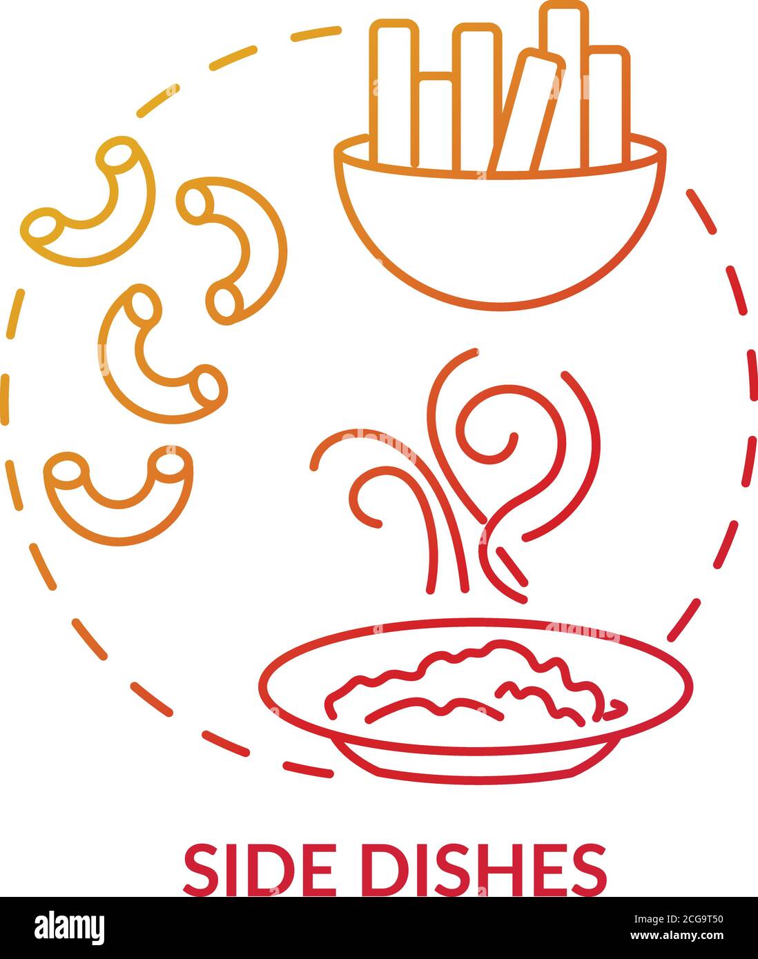 Side dishes concept icon Stock Vector Image & Art - Alamy