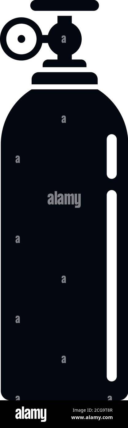 Aircraft repair gas balloon icon. Simple illustration of aircraft ...