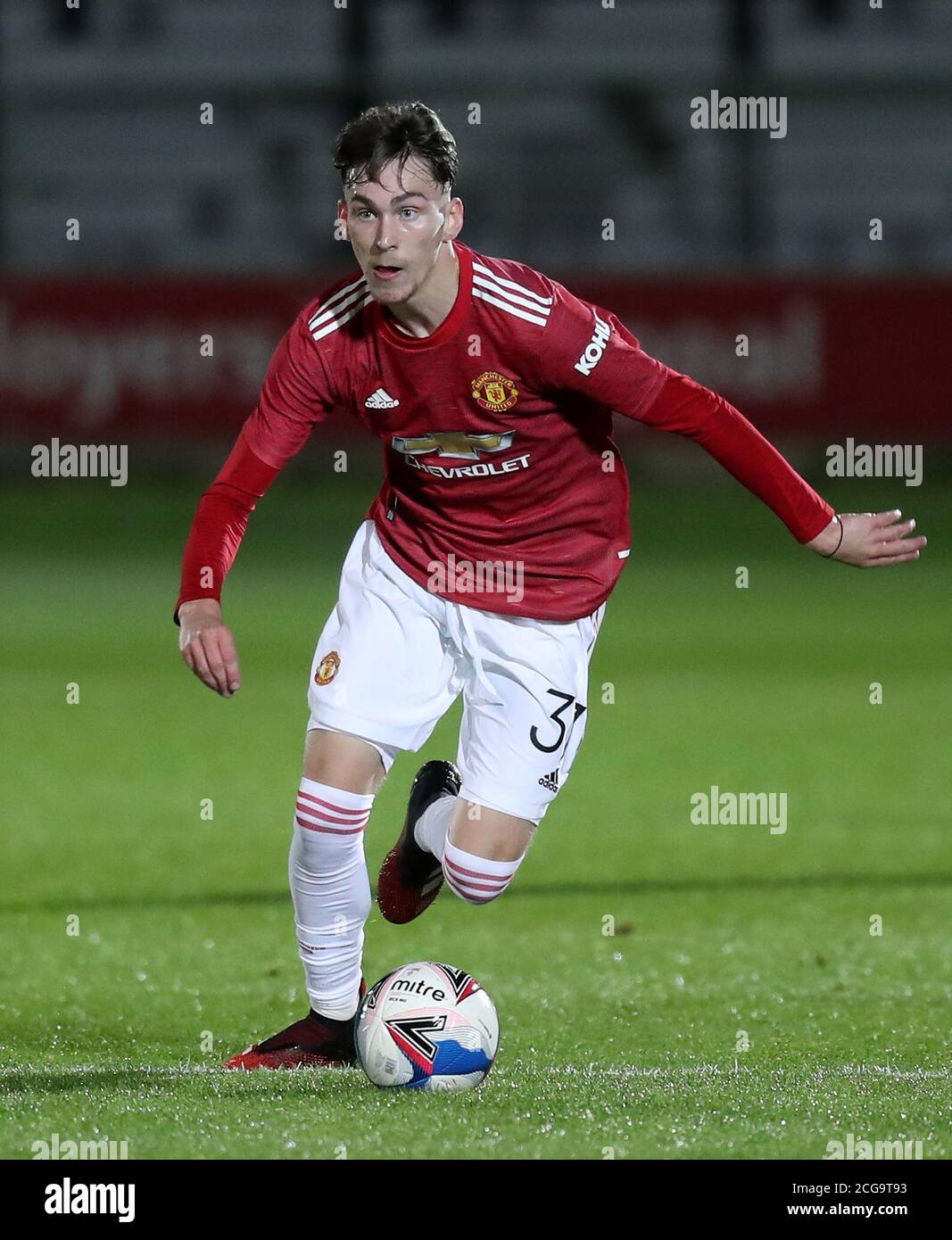 Manchester United's James Garner during the EFL Trophy Northern Group B ...