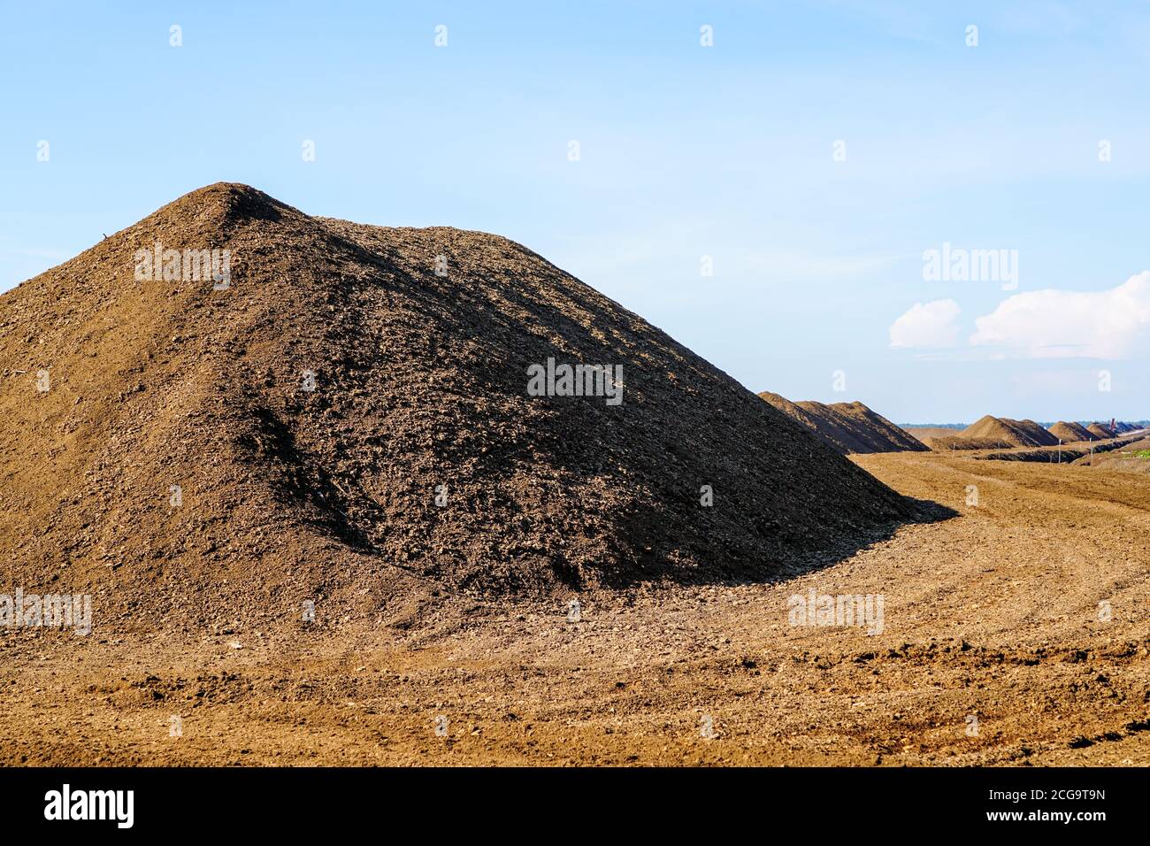 commercial peat extraction area in a bog landscape Stock Photo - Alamy