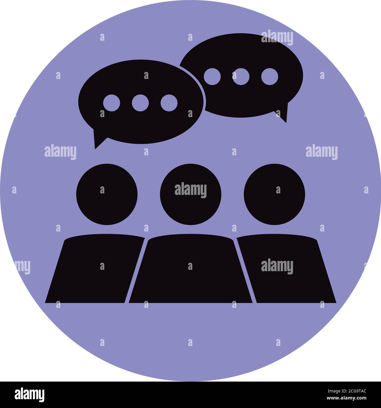 together, society talking people social pictogram, block silhouette ...