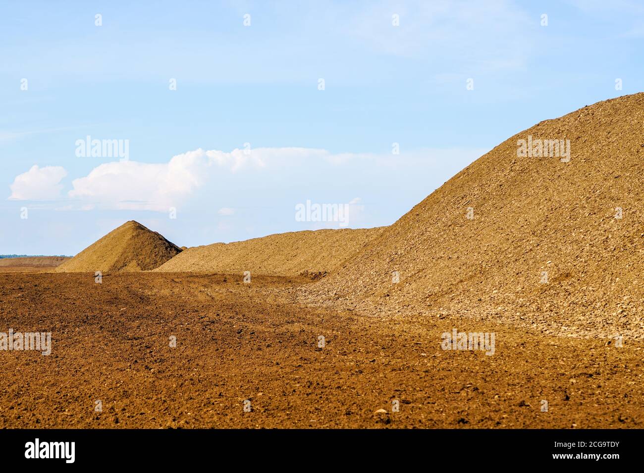 commercial peat extraction area in a bog landscape Stock Photo - Alamy