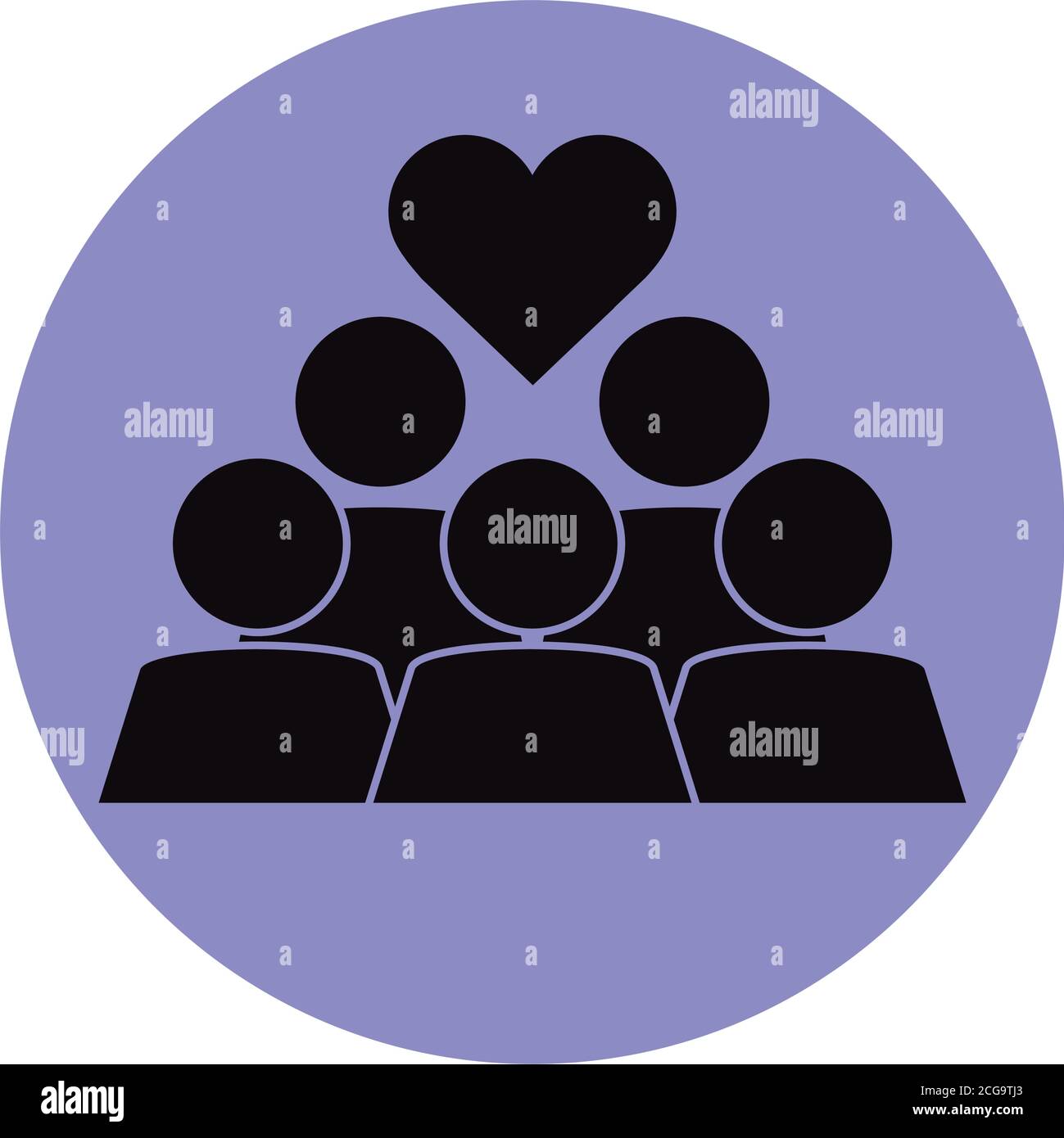 together, people group teamwork pictogram, block silhouette icon vector ...