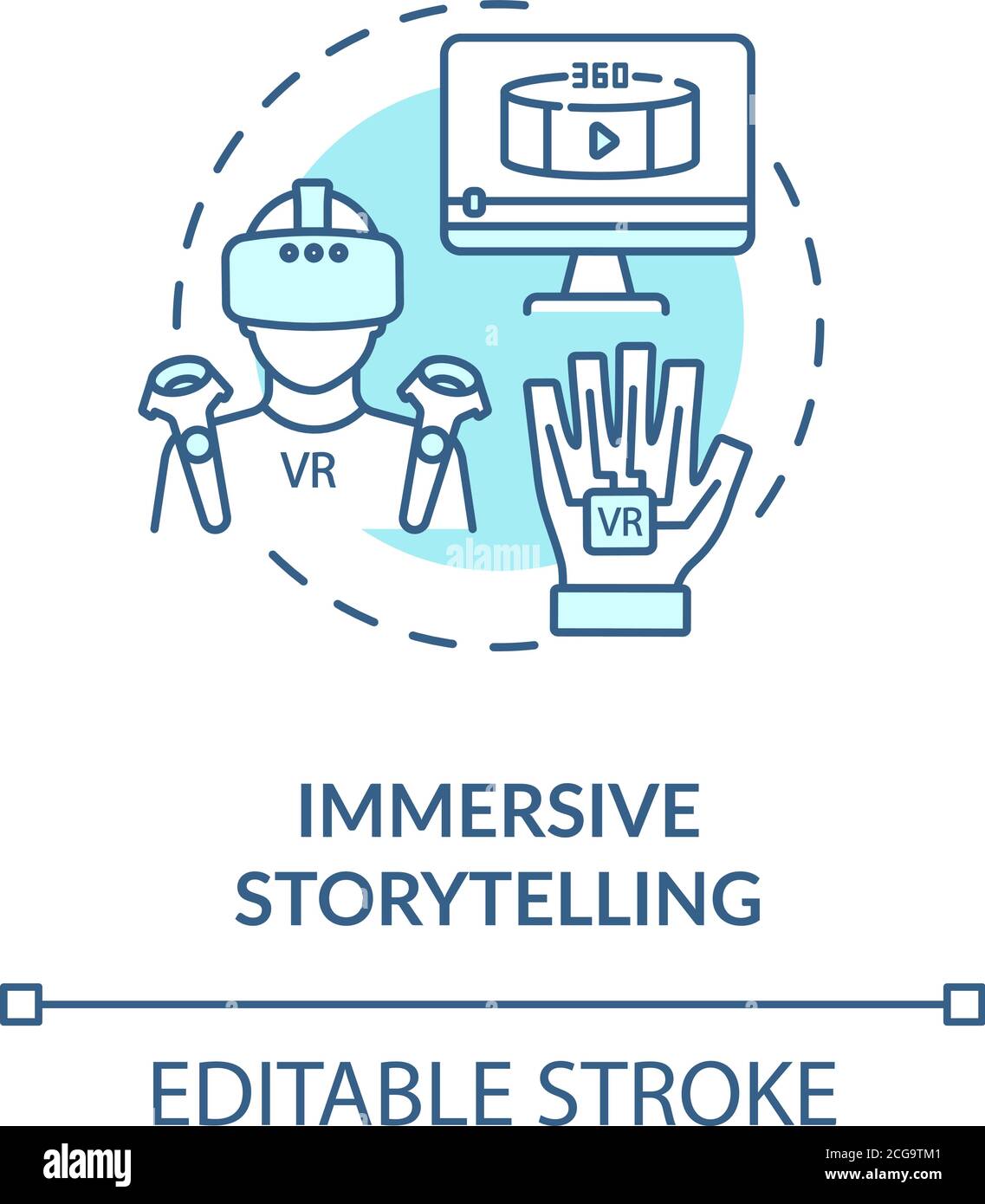 Immersive storytelling concept icon Stock Vector Image & Art - Alamy
