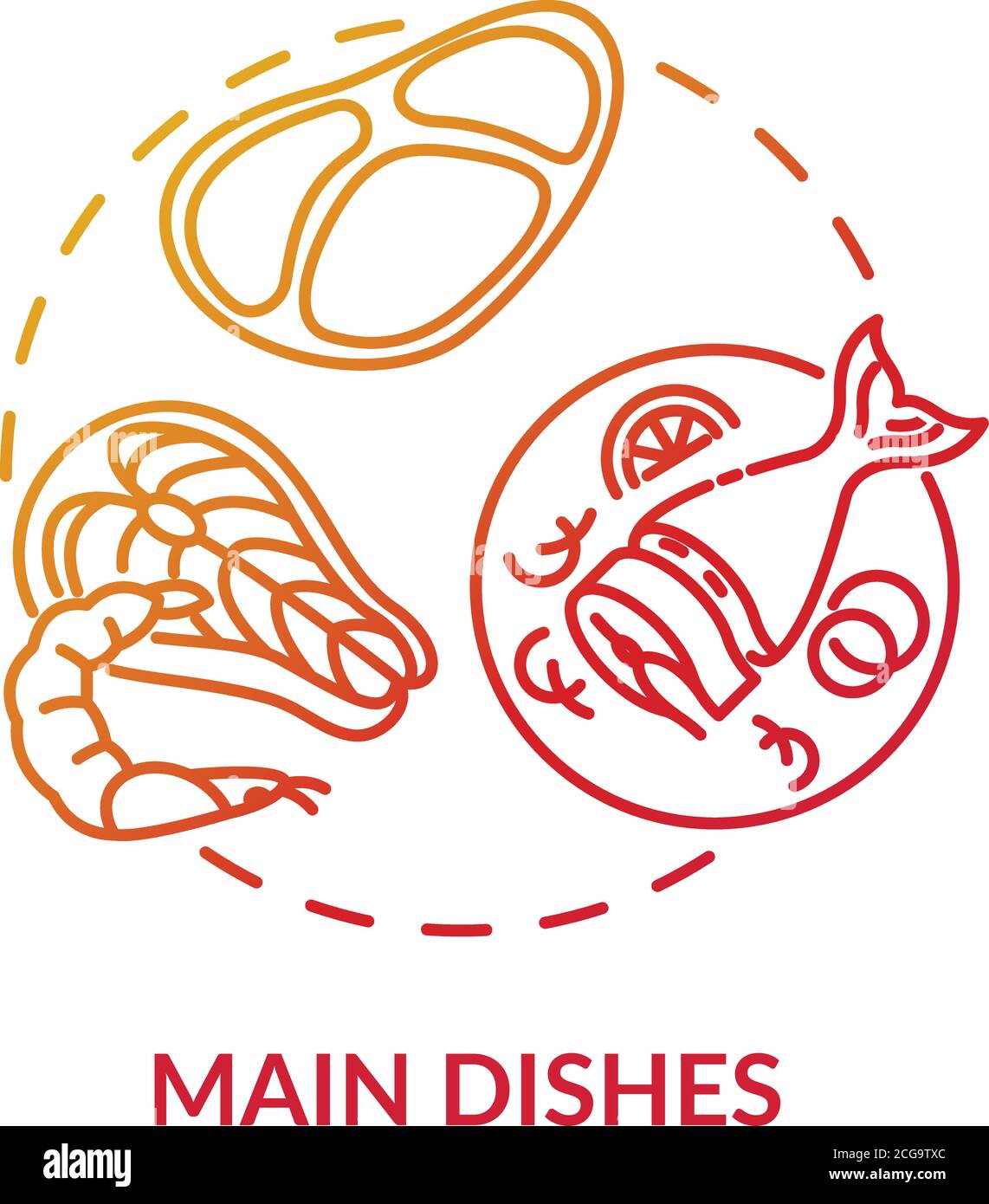 Main dishes concept icon Stock Vector Image & Art - Alamy