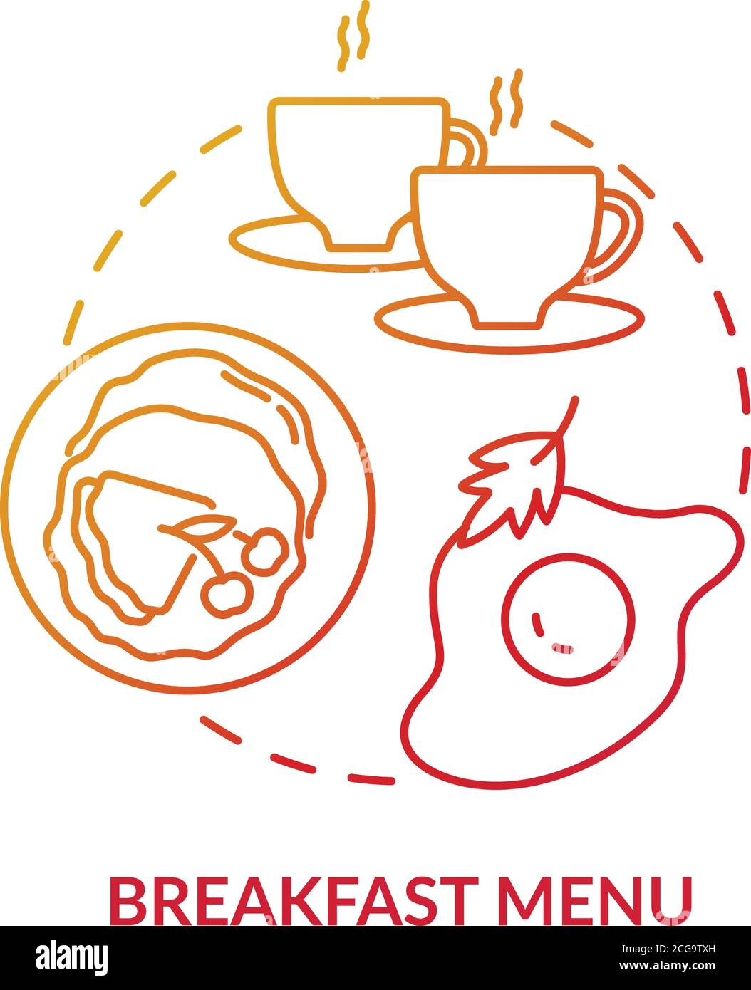 Breakfast menu concept icon Stock Vector Image & Art - Alamy