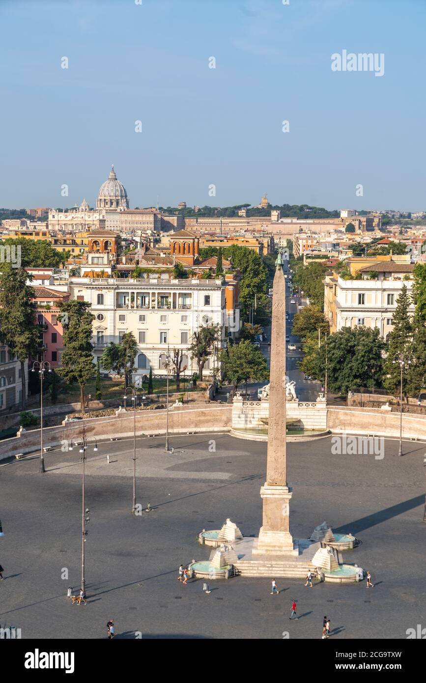Piazza del Popolo square in Rome, Italy Stock Photo - Alamy