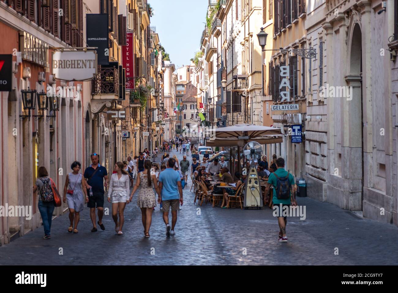 View of old cozy street in Rome, Italy. Architecture and landmark of ...