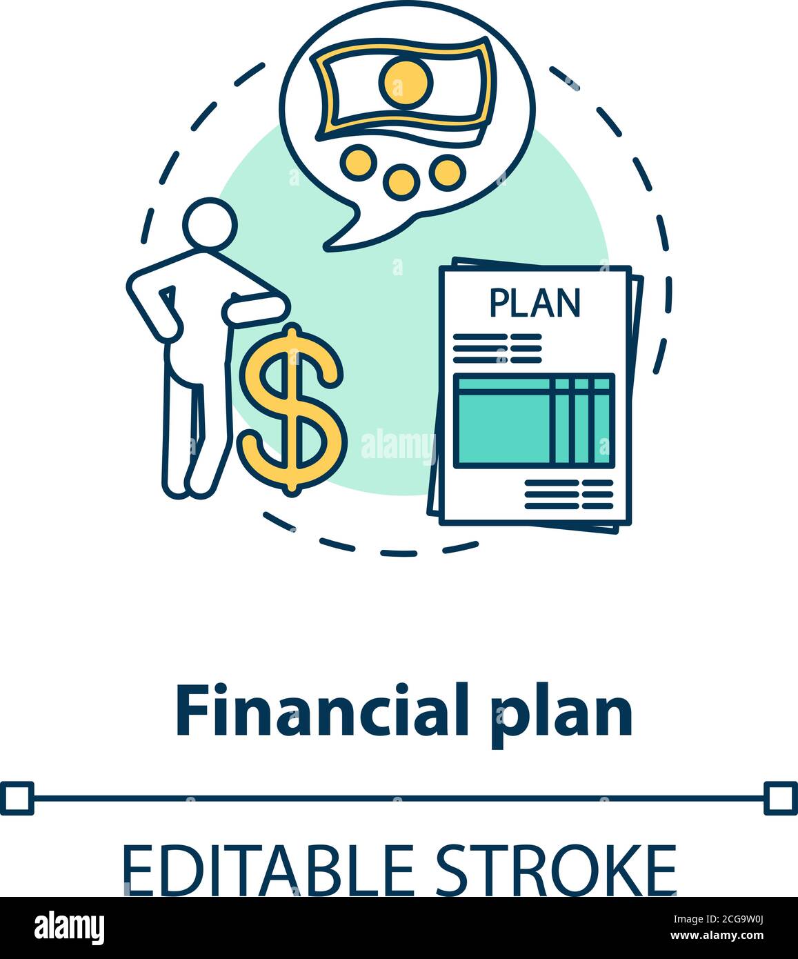 Financial plan concept icon Stock Vector Image & Art - Alamy