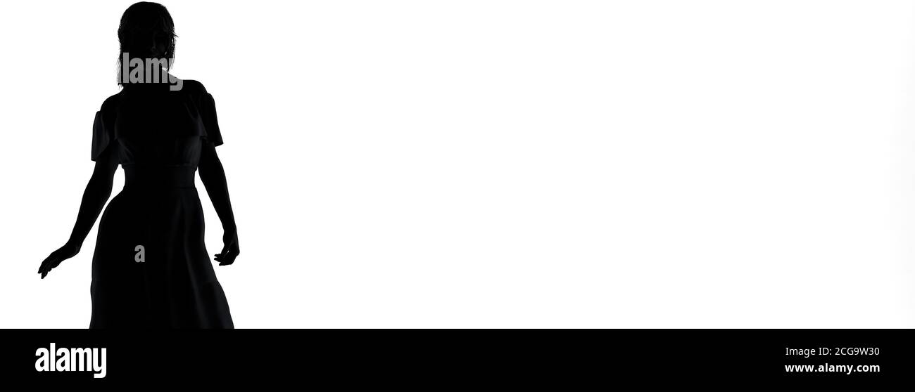 3d illustration, backlit model posing in studio Stock Photo - Alamy