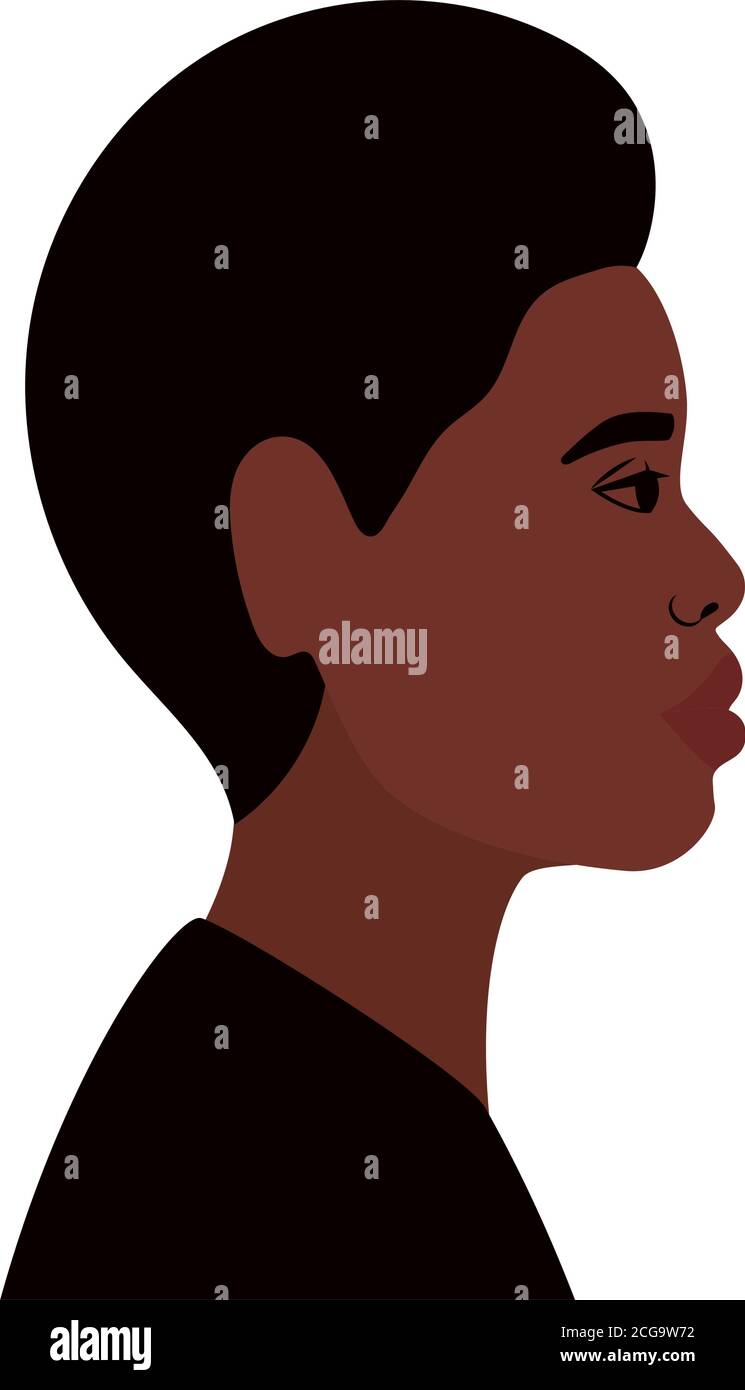 black man cartoon in side view vector design Stock Vector Image & Art ...