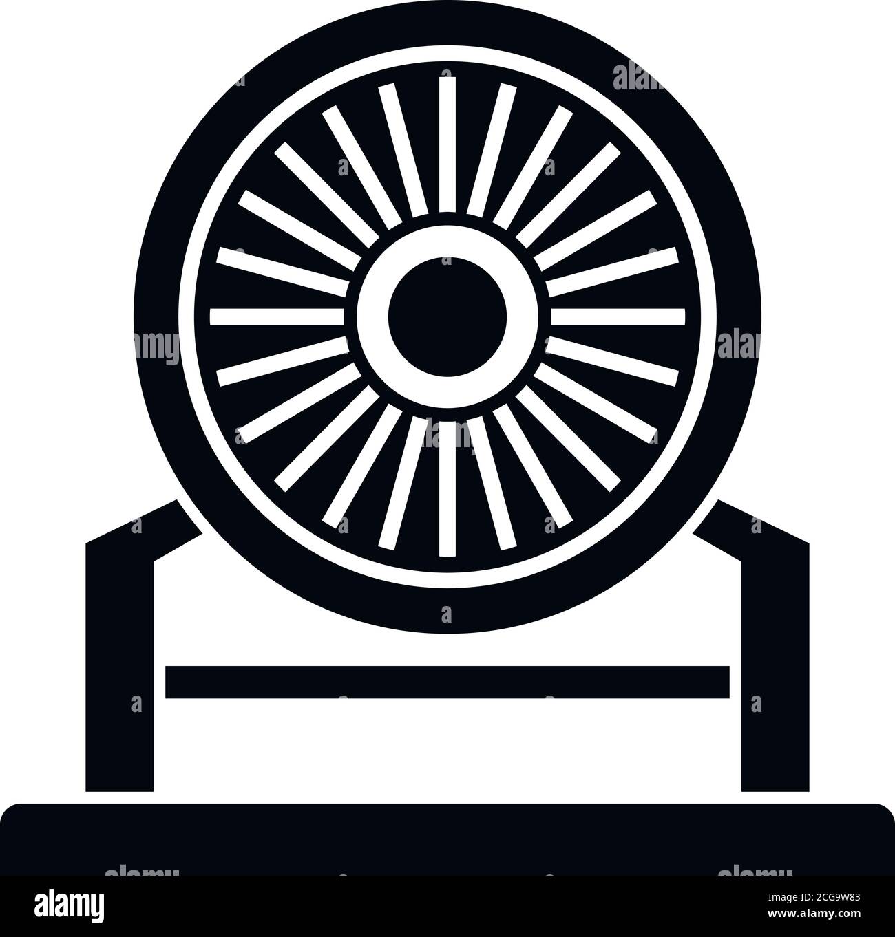 Aircraft repair turbine icon. Simple illustration of aircraft repair ...