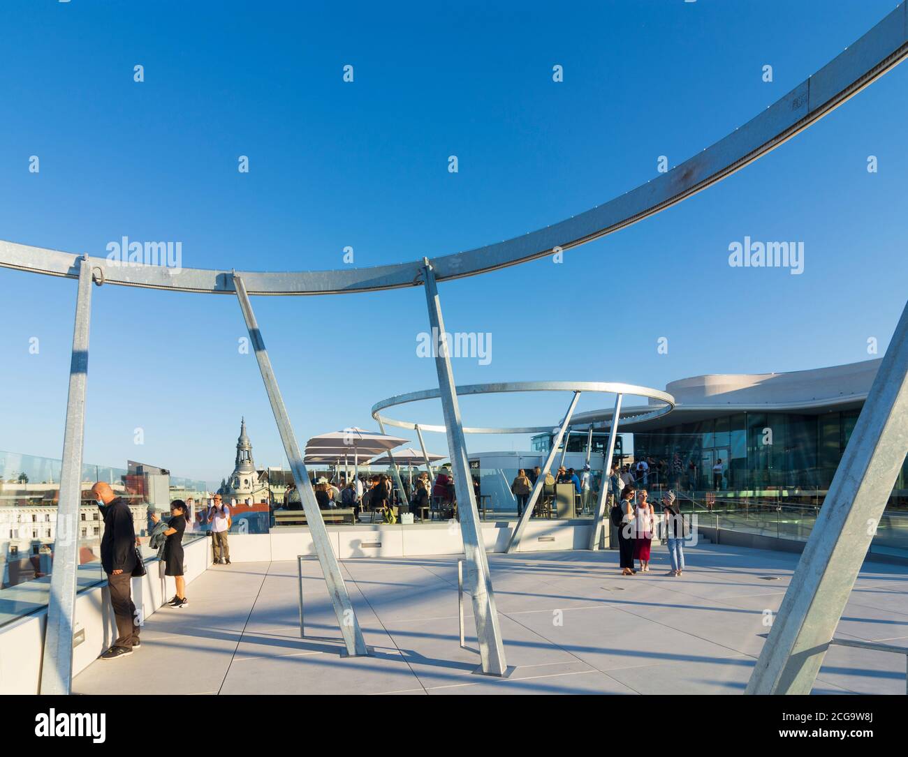 Wien, Vienna: rooftop MQ Libelle at top of Leopold Museum in ...