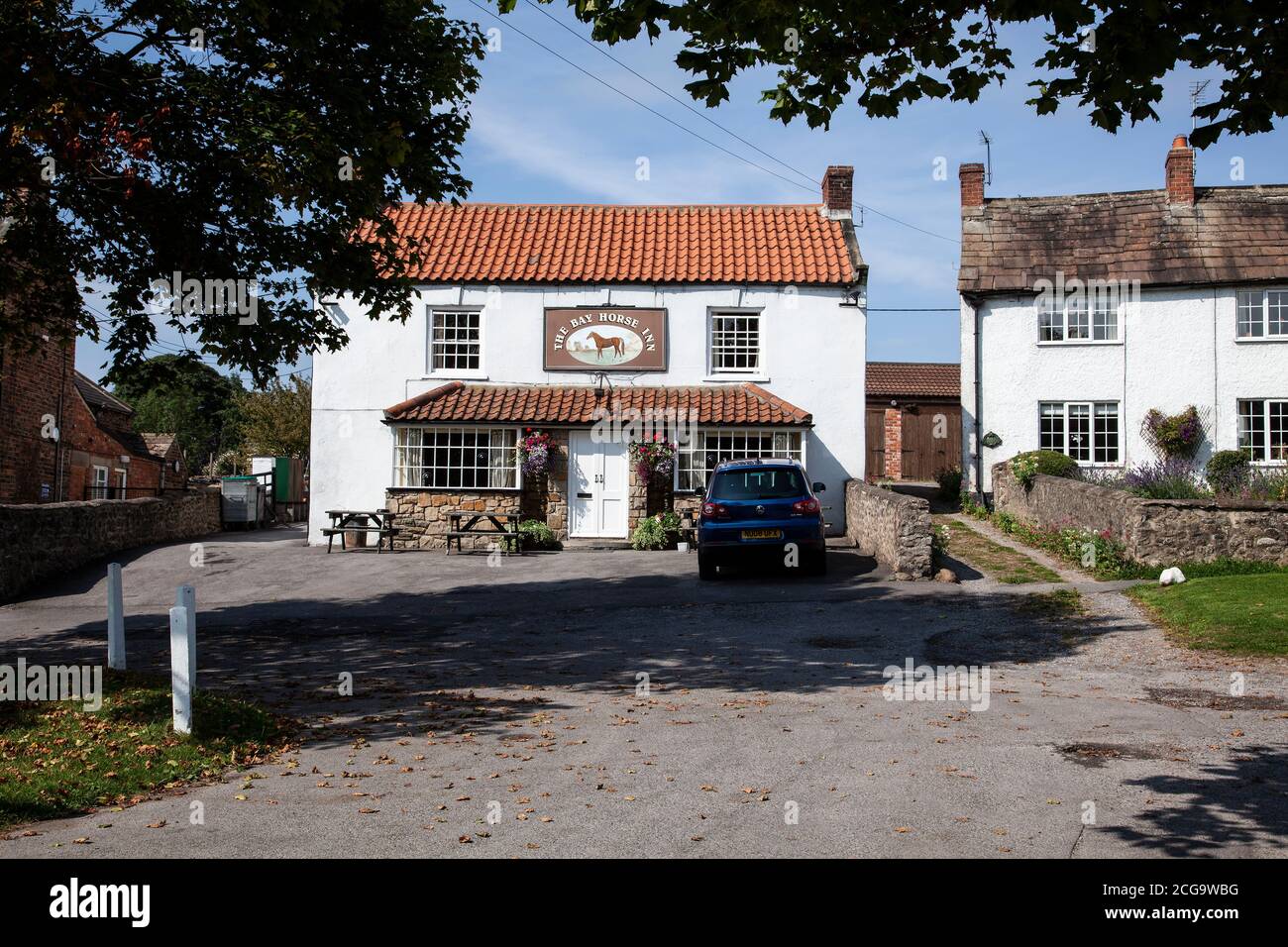 The front view of the Bay Horse Inn a rustic village pub at Crakehall ...