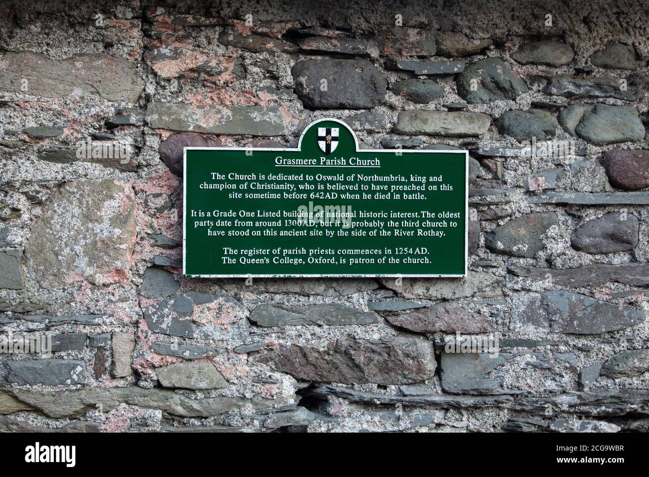 Plaque dedicated to st oswald hi-res stock photography and images - Alamy