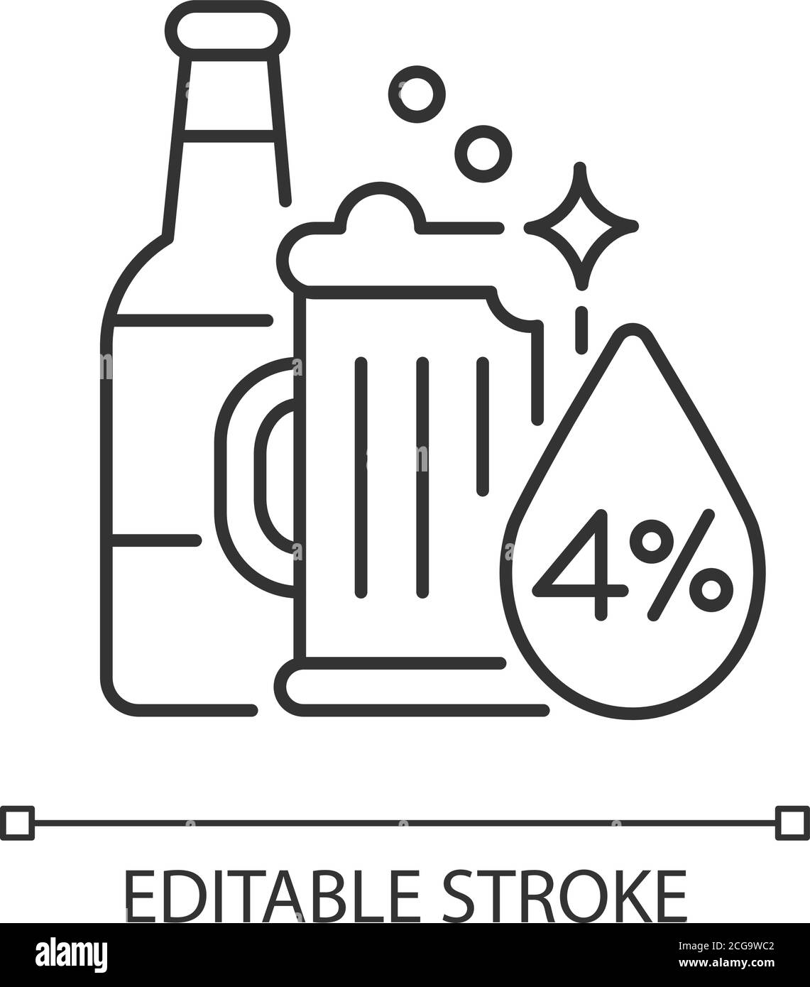 Alcohol linear icon Stock Vector Image & Art - Alamy