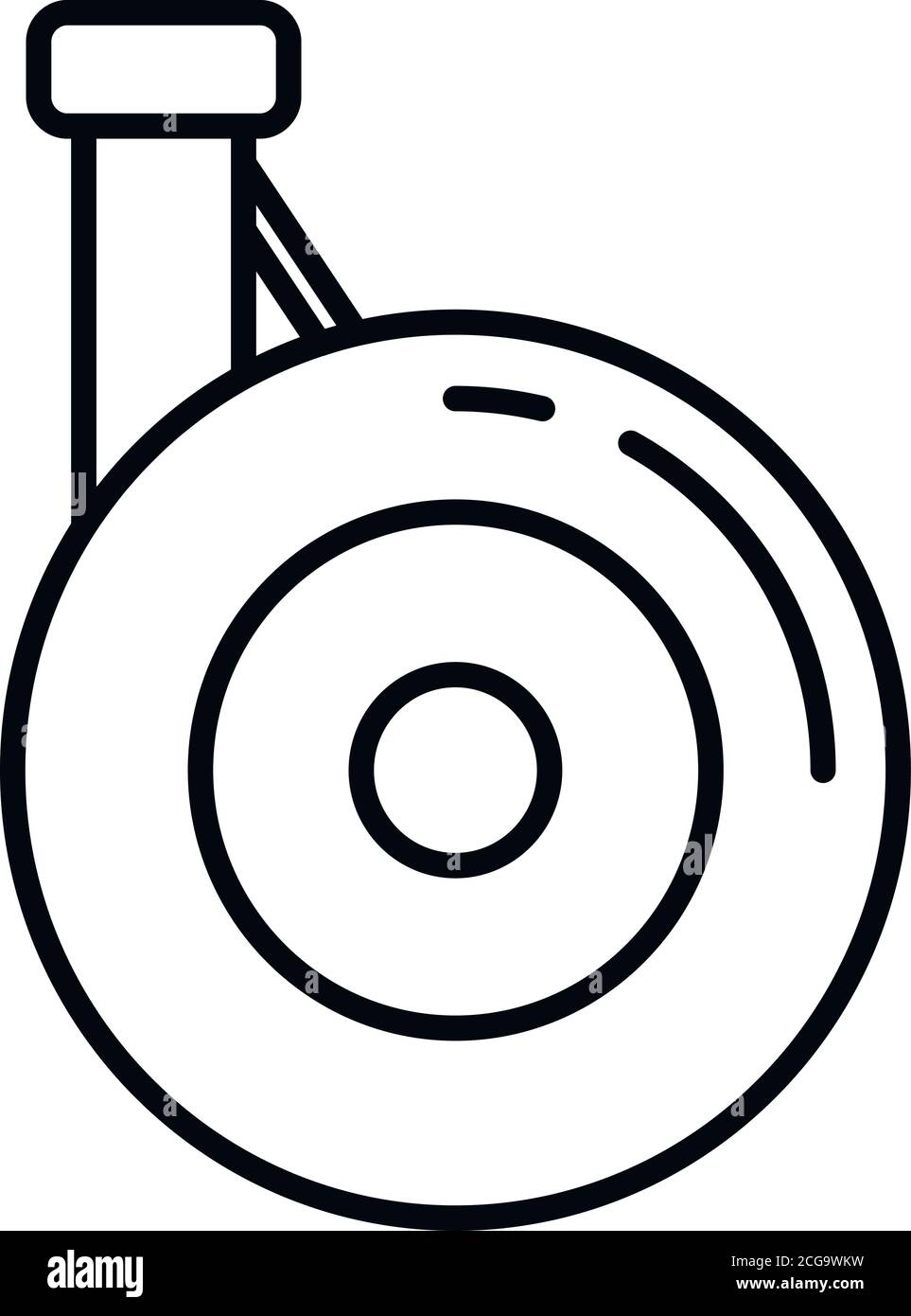 Aircraft repair wheel icon. Outline aircraft repair wheel vector icon ...