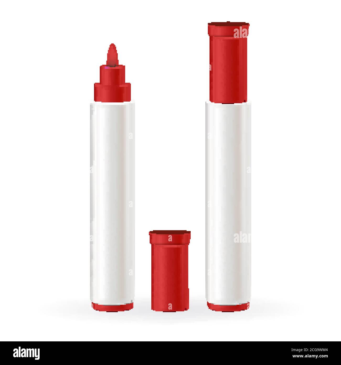 Marker Pens With Opened And Closed Cap Vector Stock Vector Image & Art ...