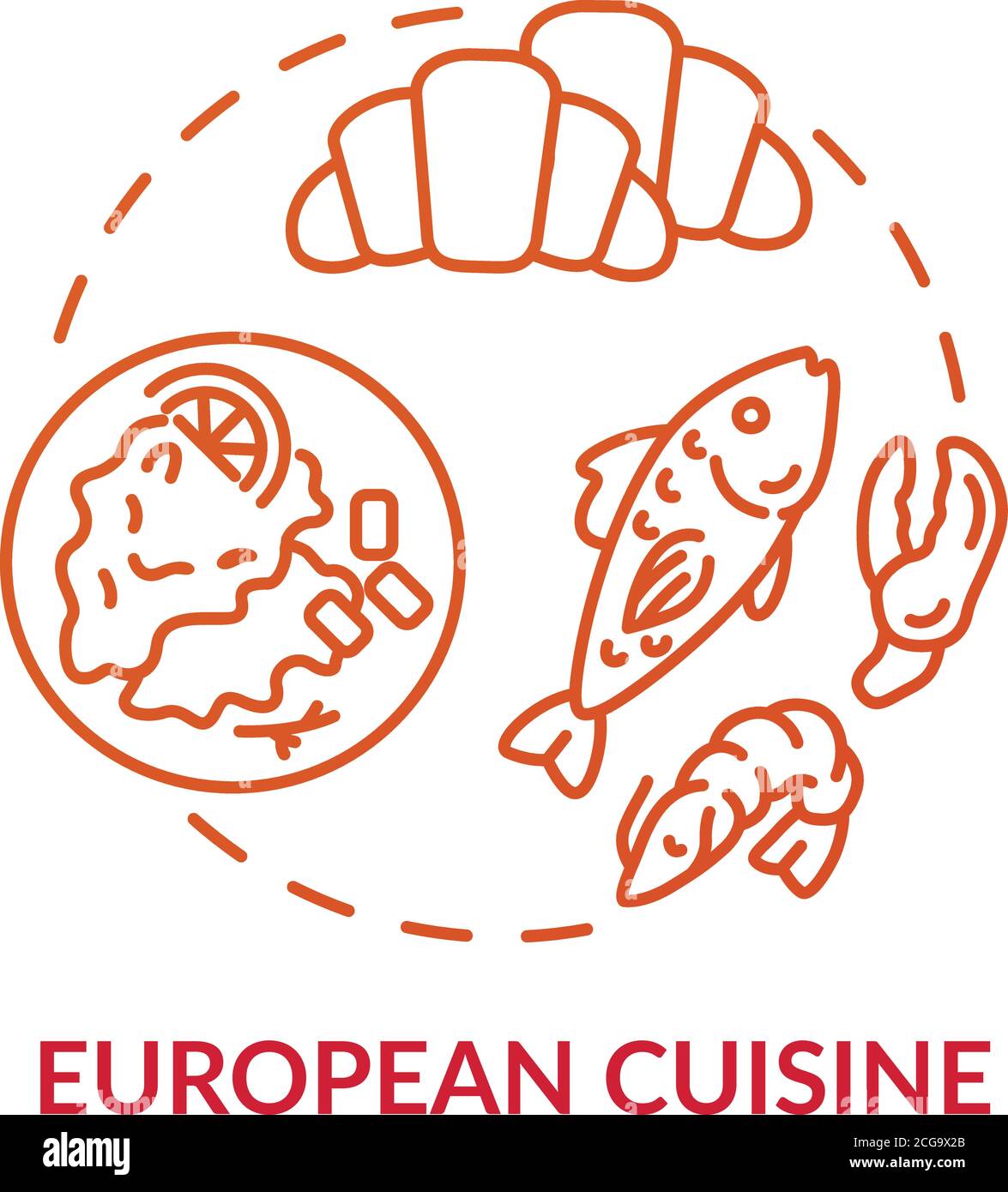 European cuisine concept icon Stock Vector Image & Art - Alamy