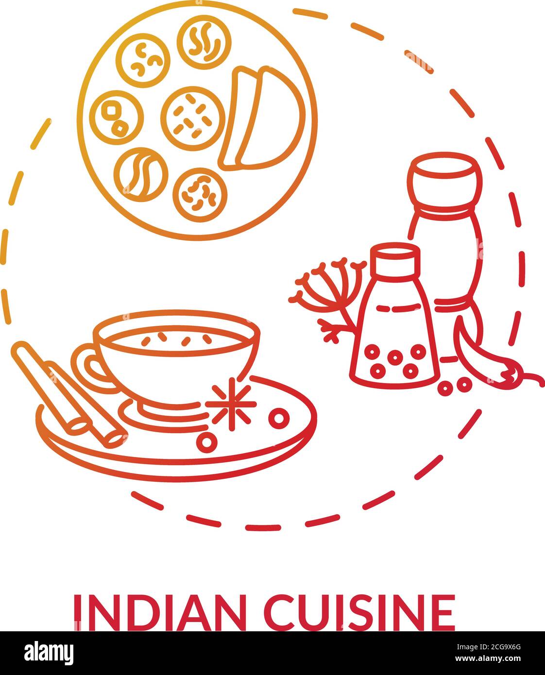 Indian cuisine concept icon Stock Vector Image & Art - Alamy