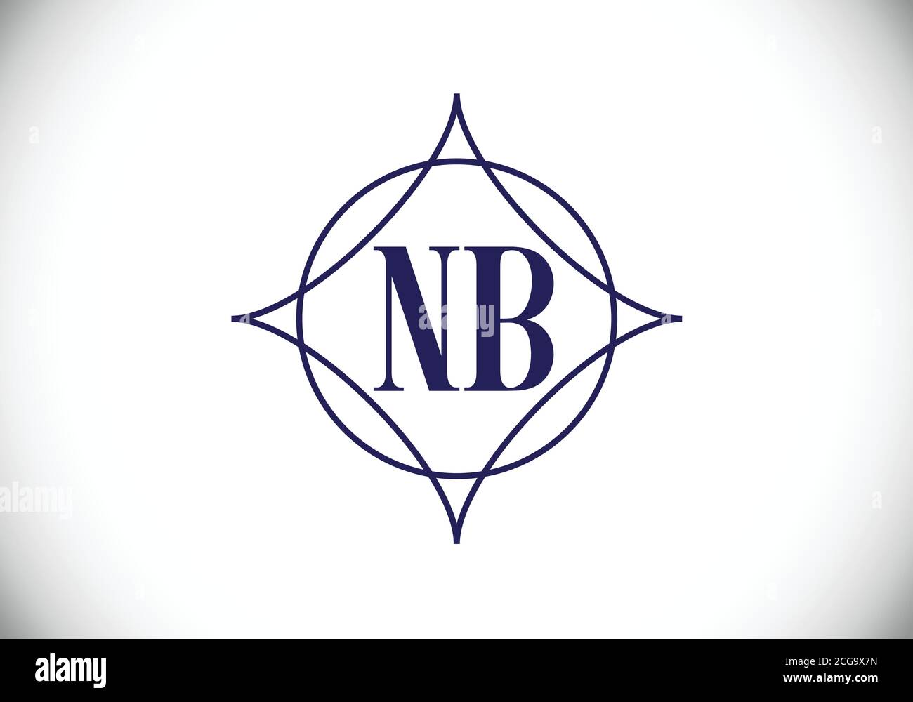 Initial Monogram Letter N B Logo Design Vector Template. N B Letter ...